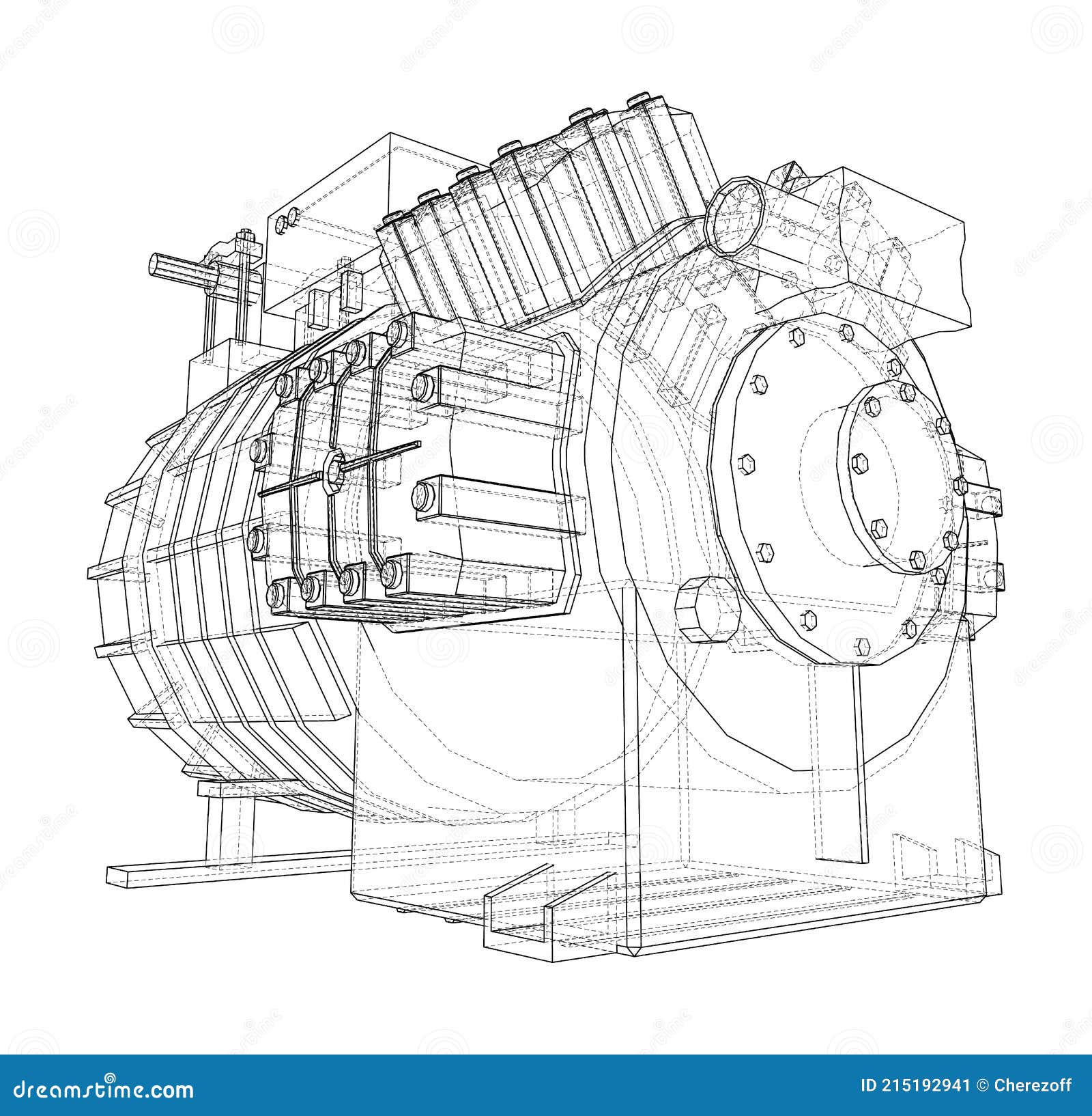 Air Conditioning Compressor. Vector Stock Vector - Illustration of ...
