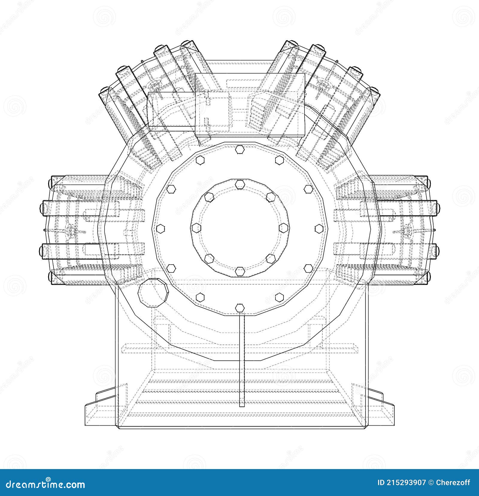 Air Conditioning Compressor. Vector Stock Vector - Illustration of ...