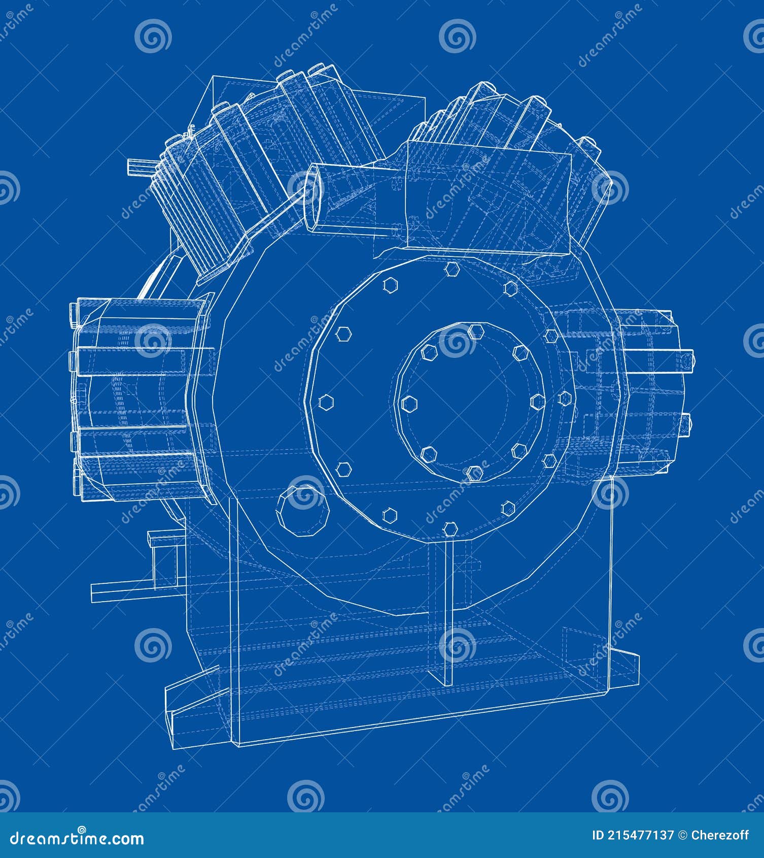 Air Conditioning Compressor. Vector Stock Vector - Illustration of ...