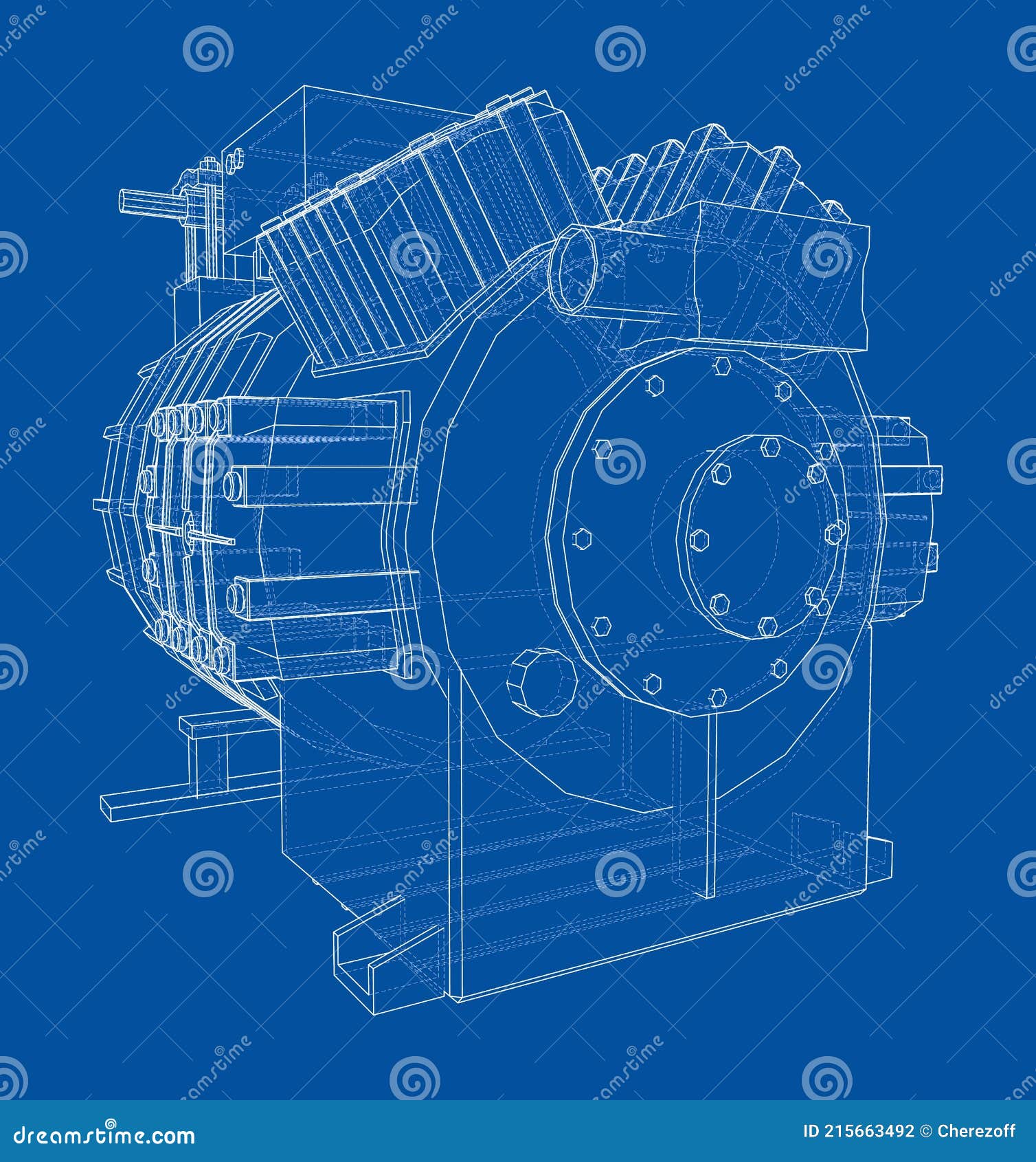 Air Conditioning Compressor. Vector Stock Vector - Illustration of ...