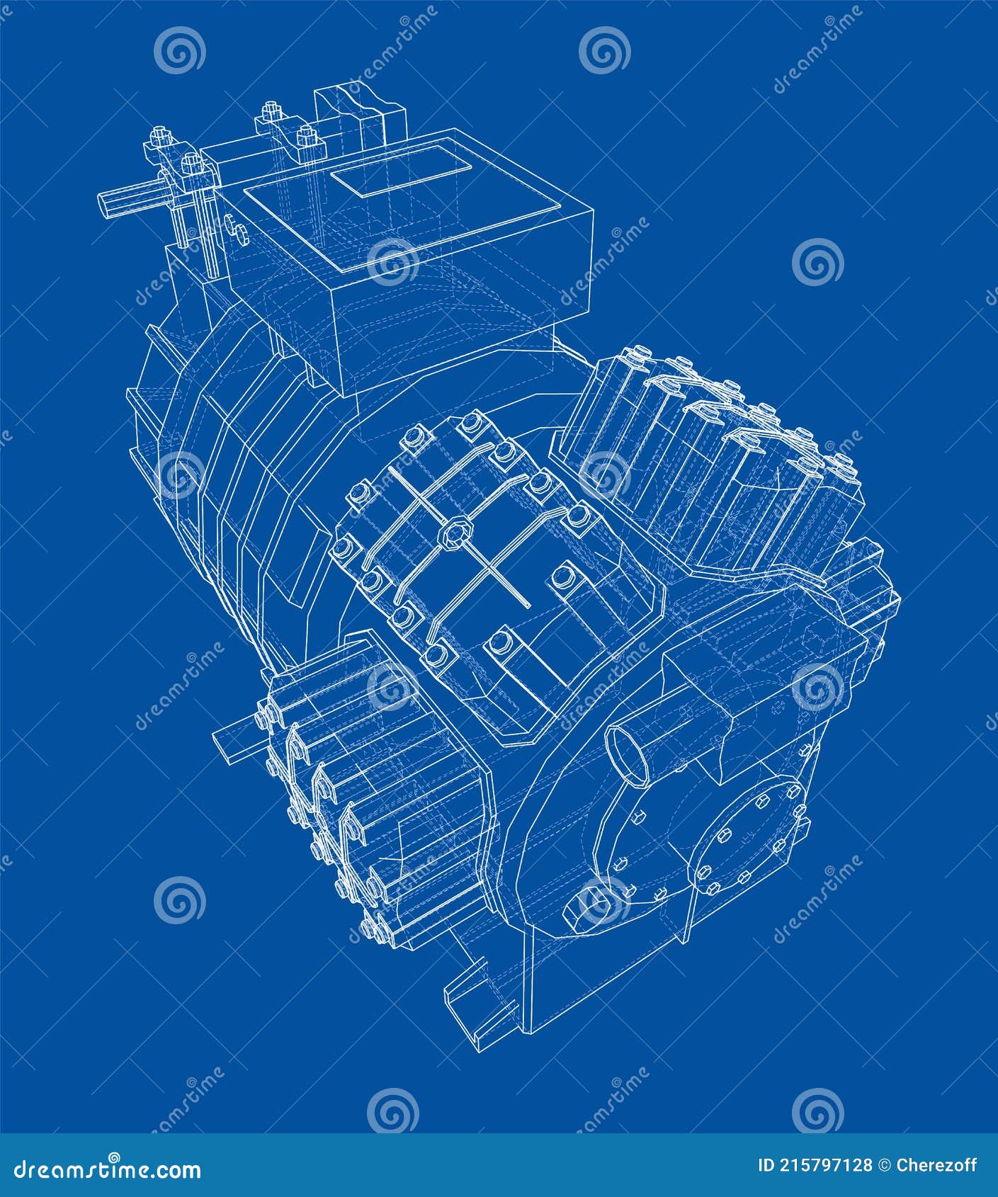 Air Conditioning Compressor. Vector Stock Vector - Illustration of ...