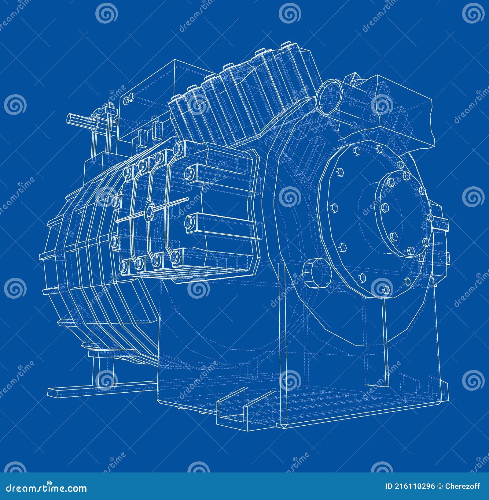 Air Conditioning Compressor. Vector Stock Vector - Illustration of ...