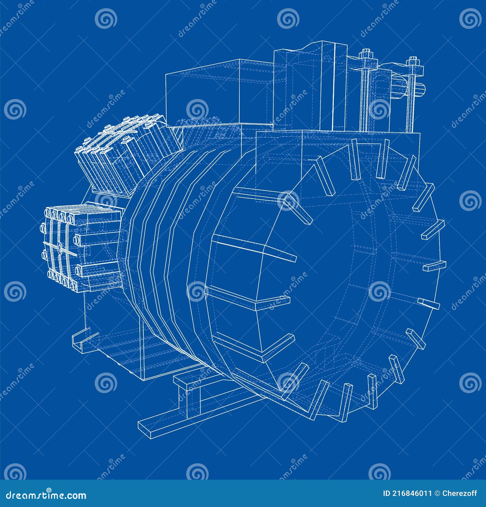 Air Conditioning Compressor. Vector Stock Vector - Illustration of ...