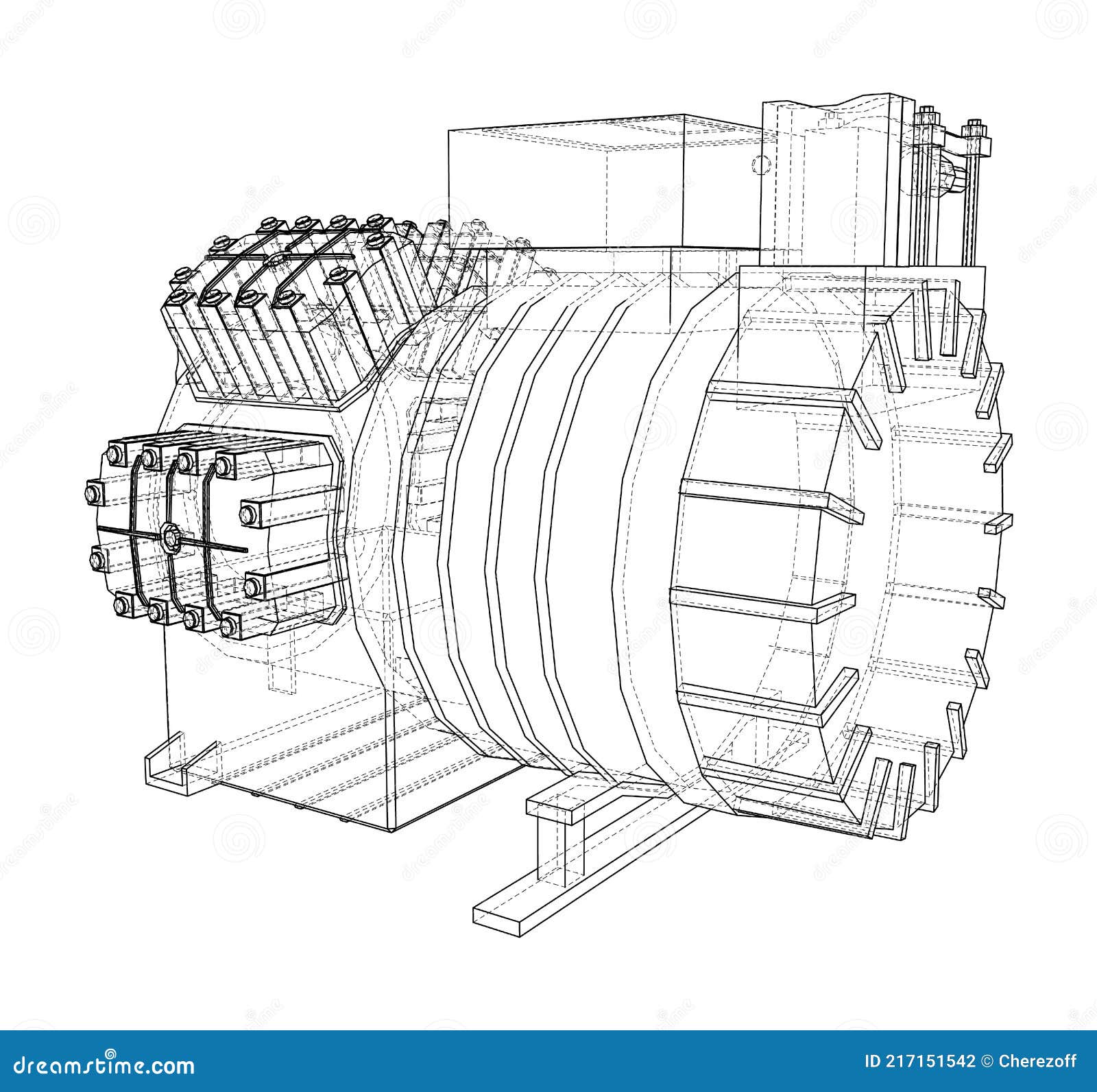 Air Conditioning Compressor. Vector Stock Vector - Illustration of ...