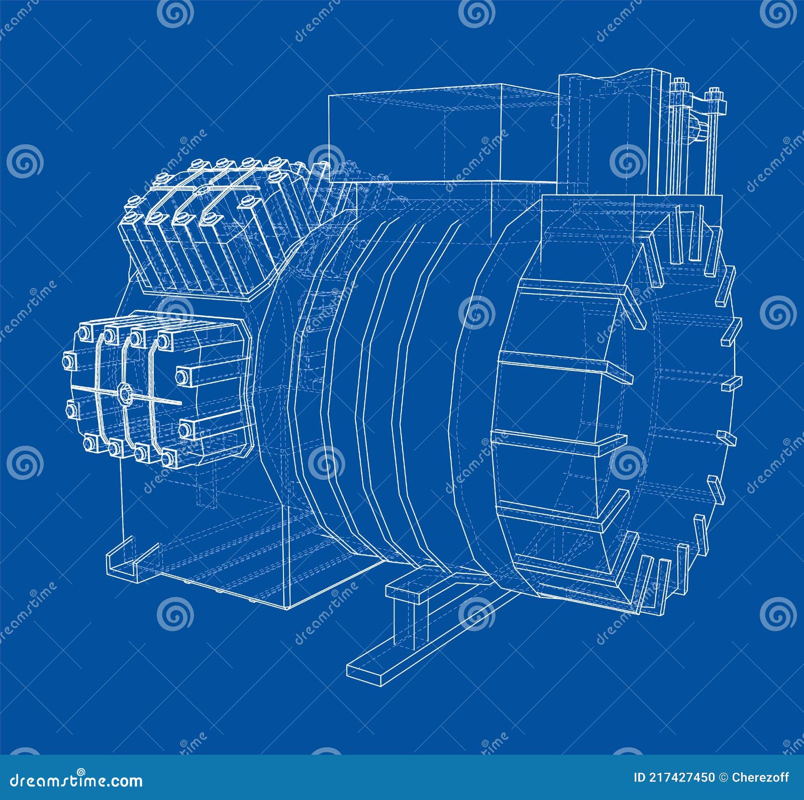 Air Conditioning Compressor. Vector Stock Vector - Illustration of ...