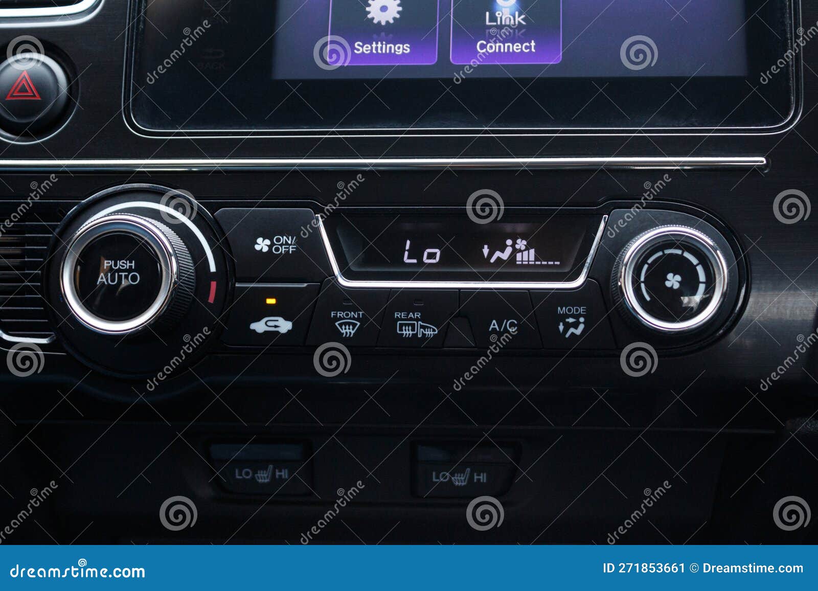 Air Conditioning Control Panel in a Modern Car Stock Image - Image of ...