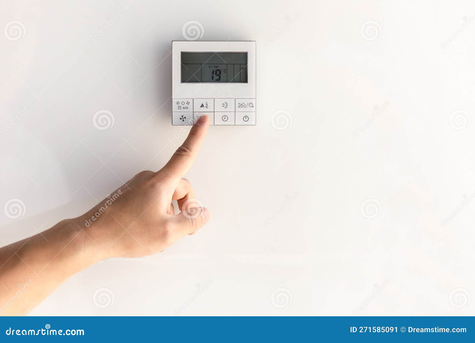 The Air Conditioning and Heating Control Panel for the Apartment and ...