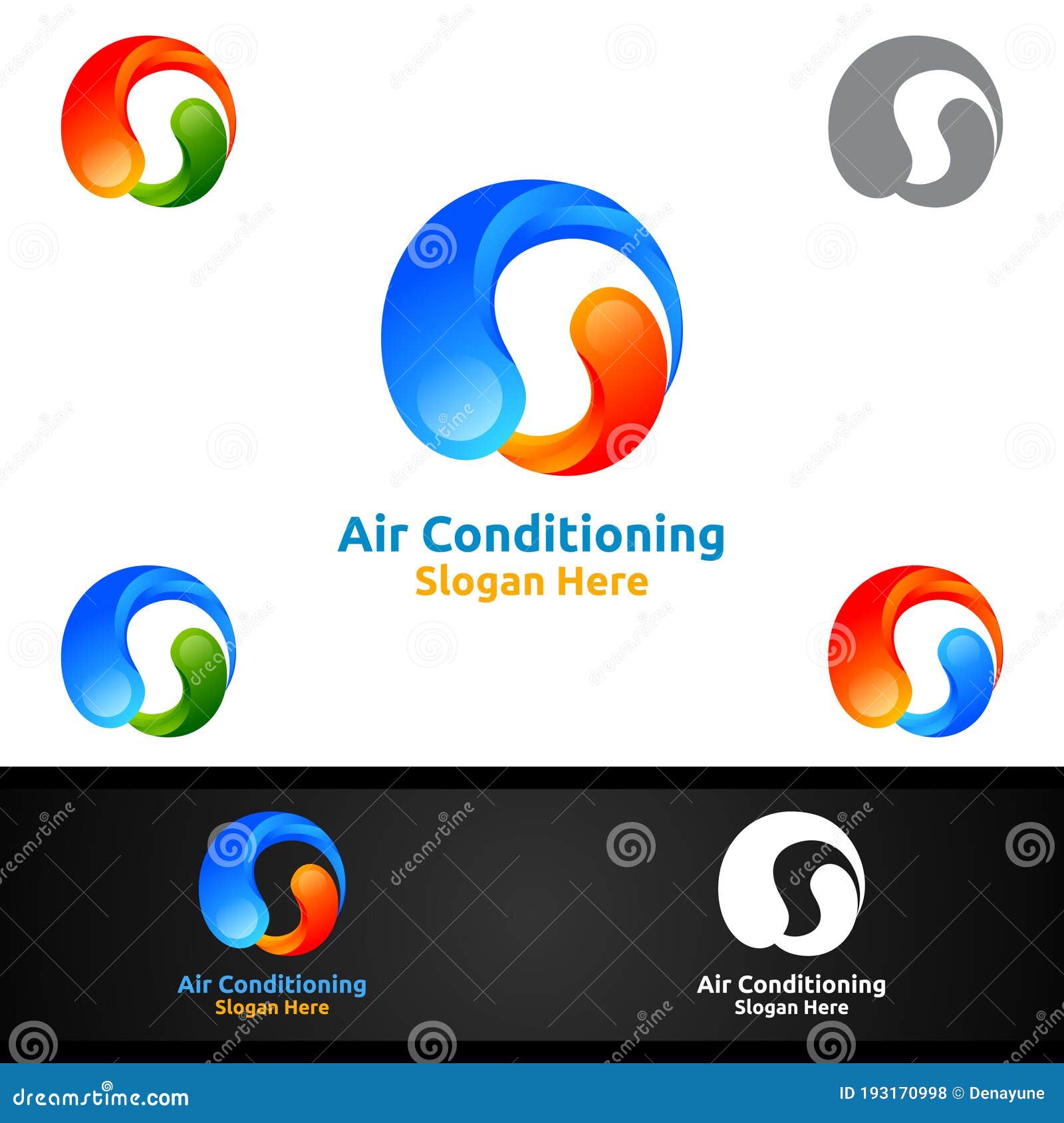 Air Conditioning and Heating Services Logo Stock Vector - Illustration ...