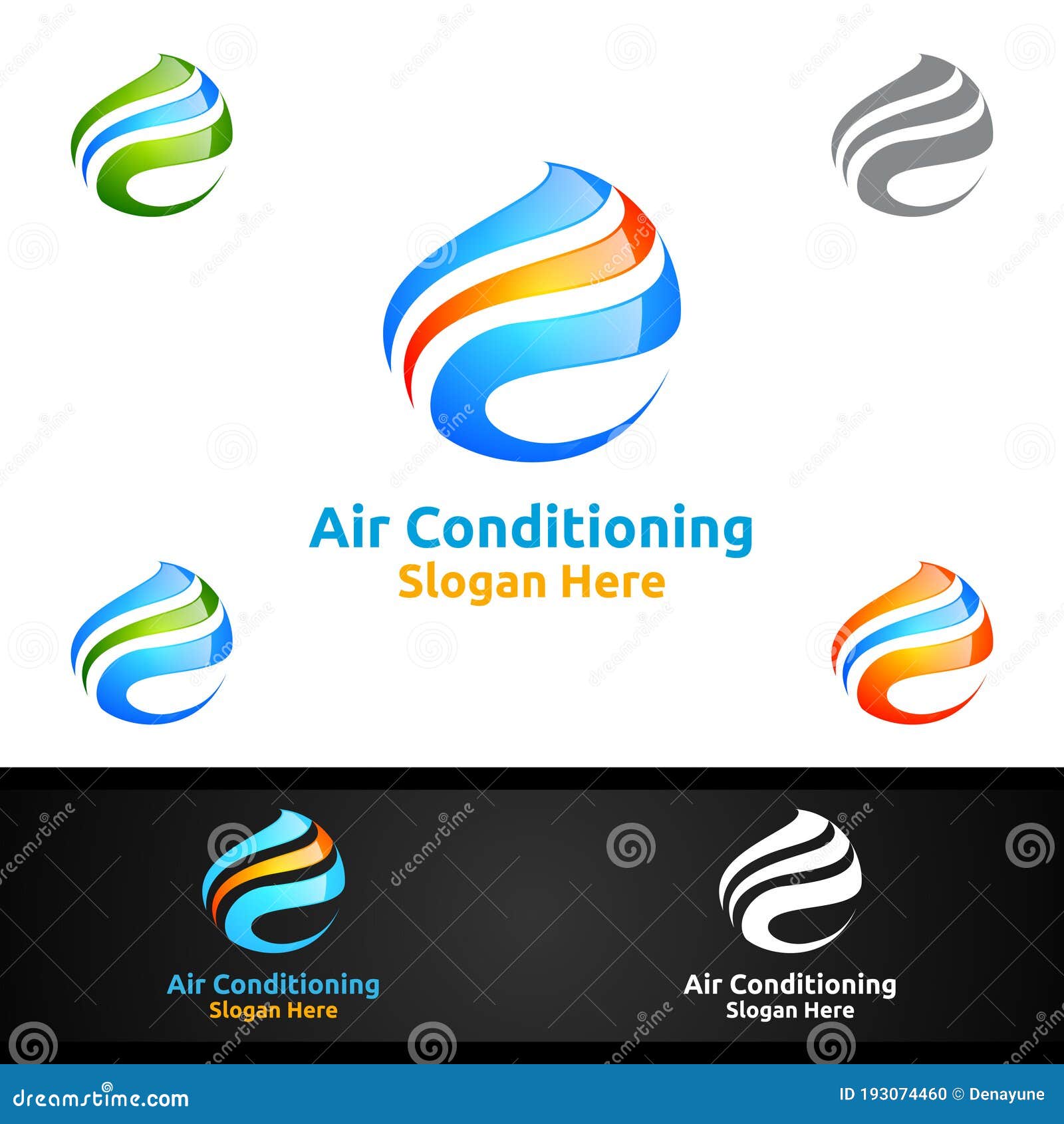 Air Conditioning and Heating Services Logo Stock Vector - Illustration ...