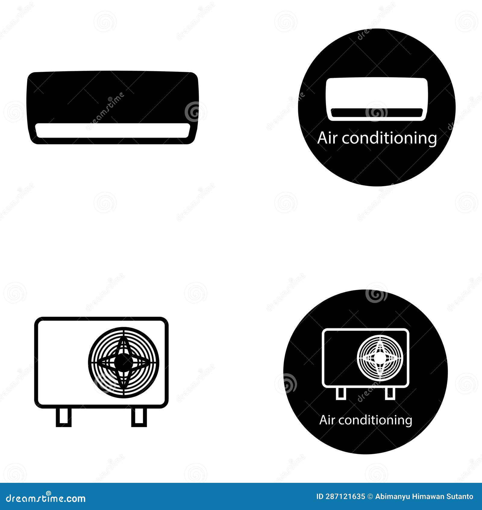 Air Conditioning Icon Vector Stock Illustration - Illustration of ...