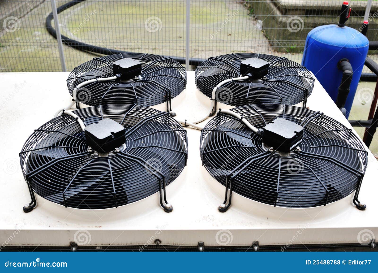 Air Conditioning System with Fans Stock Photo - Image of condition ...