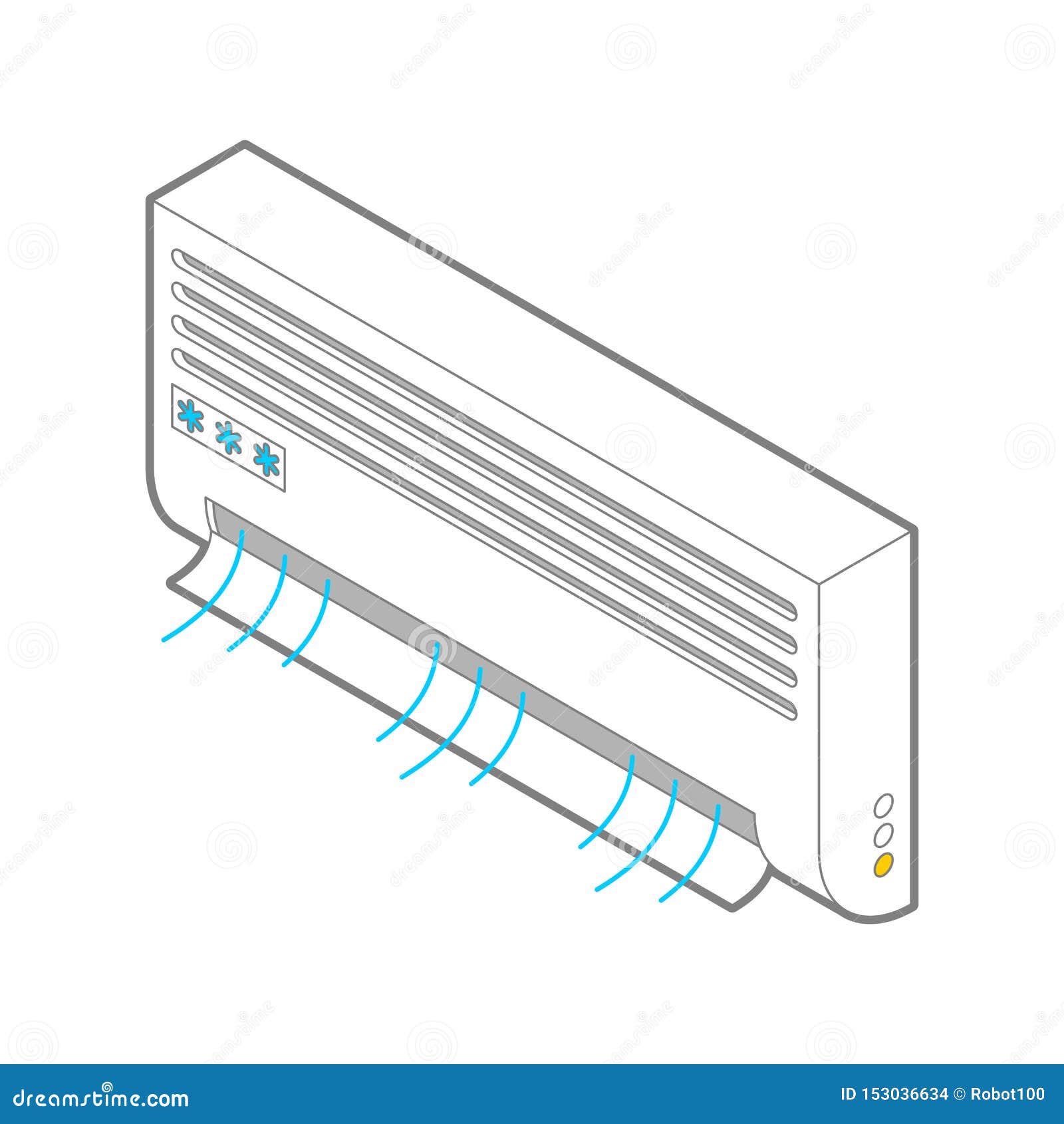 Air Conditioning Isolated. Cold Air System Stock Vector - Illustration ...