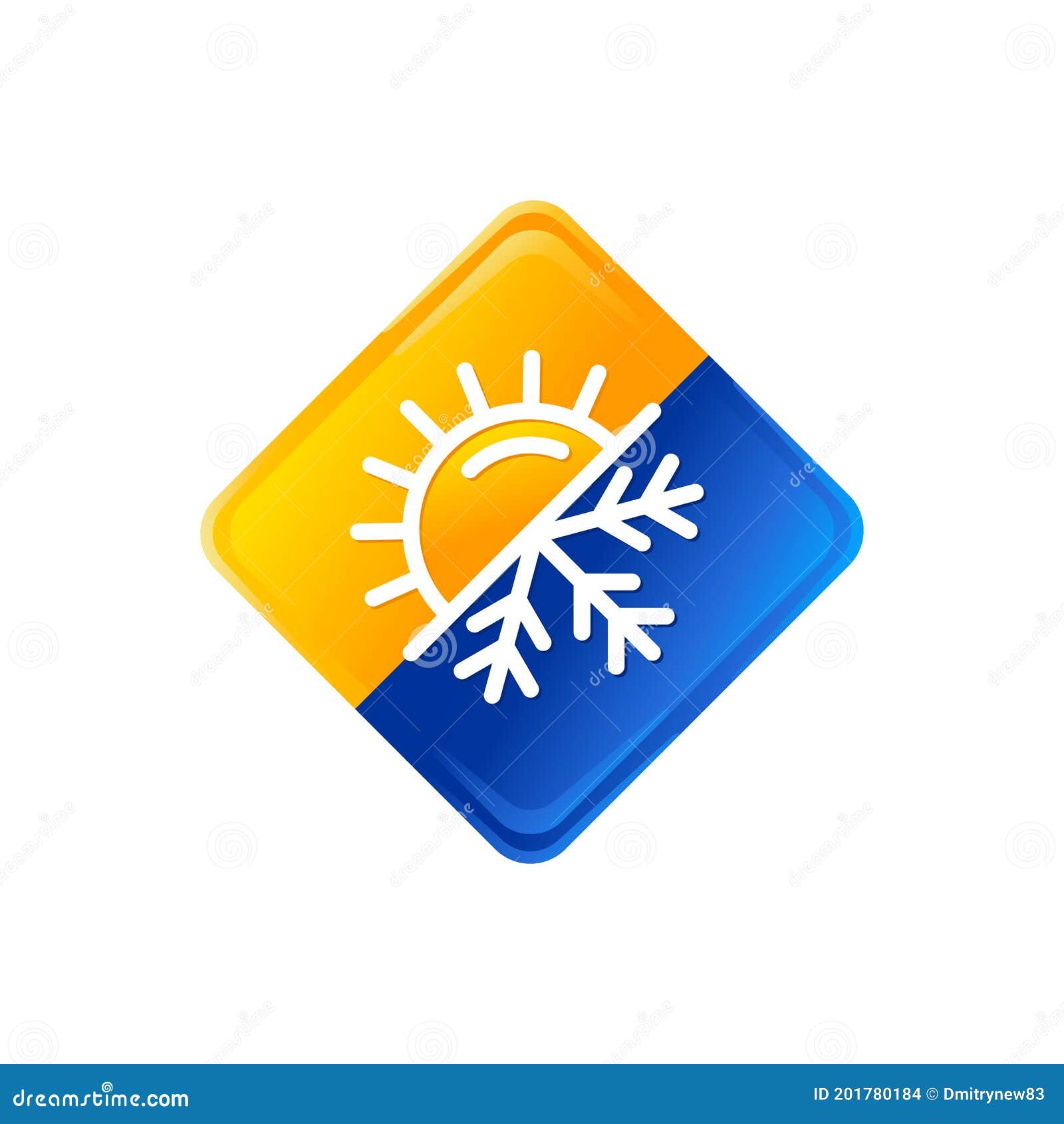 Air Conditioning Logo - Hot and Cold Stock Vector - Illustration of ...
