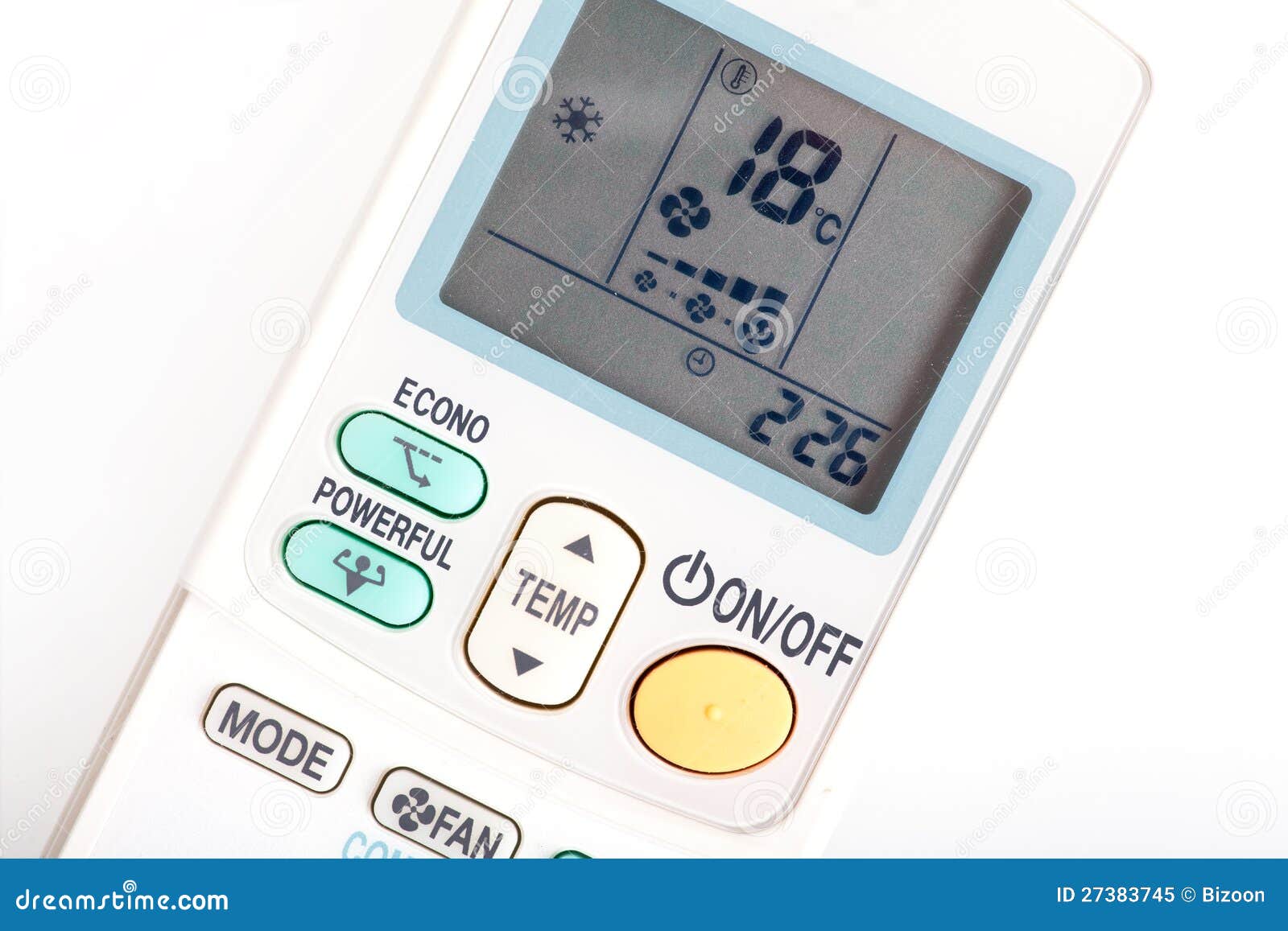 Air Conditioning Remote Controller Stock Image - Image of icon, handle ...