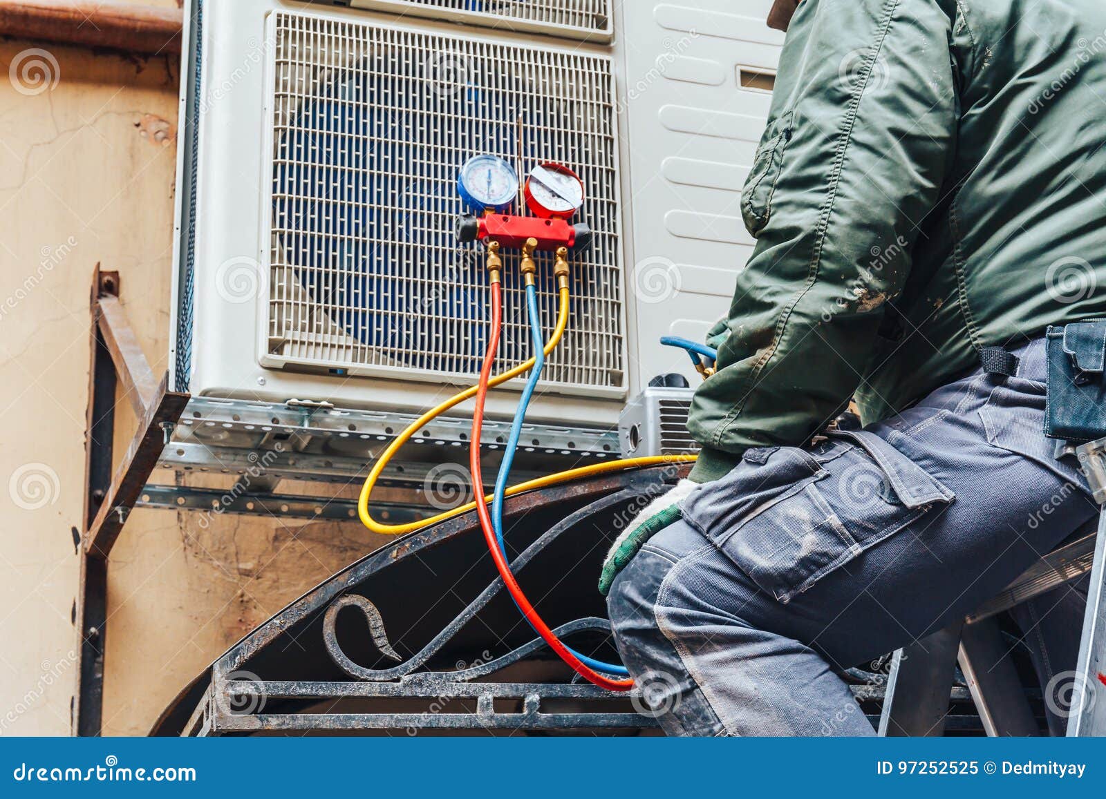 Air Conditioning Repair Concept Stock Image - Image of boiler, house ...