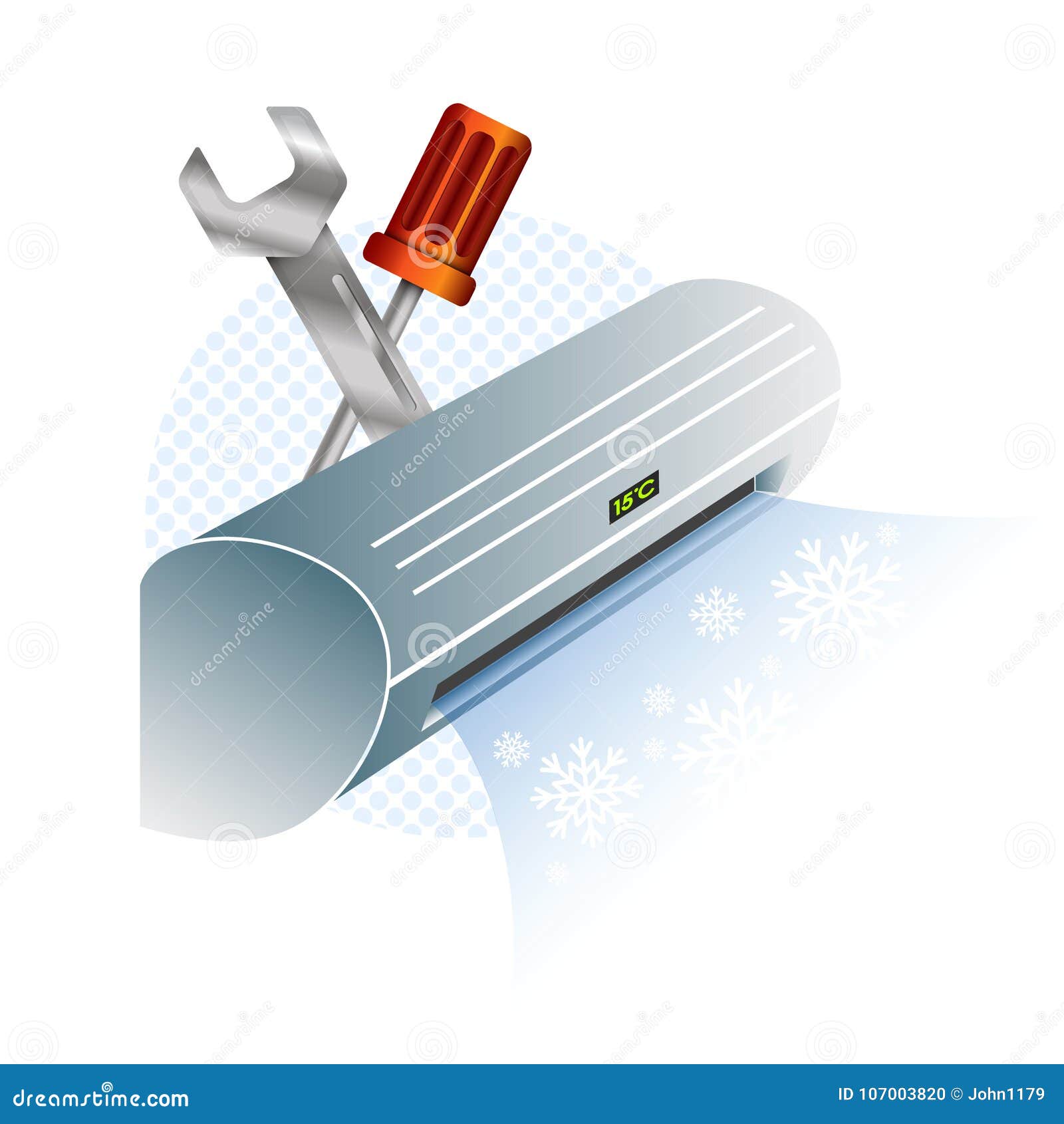 Air Conditioning Repair and Maintenance Stock Illustration ...
