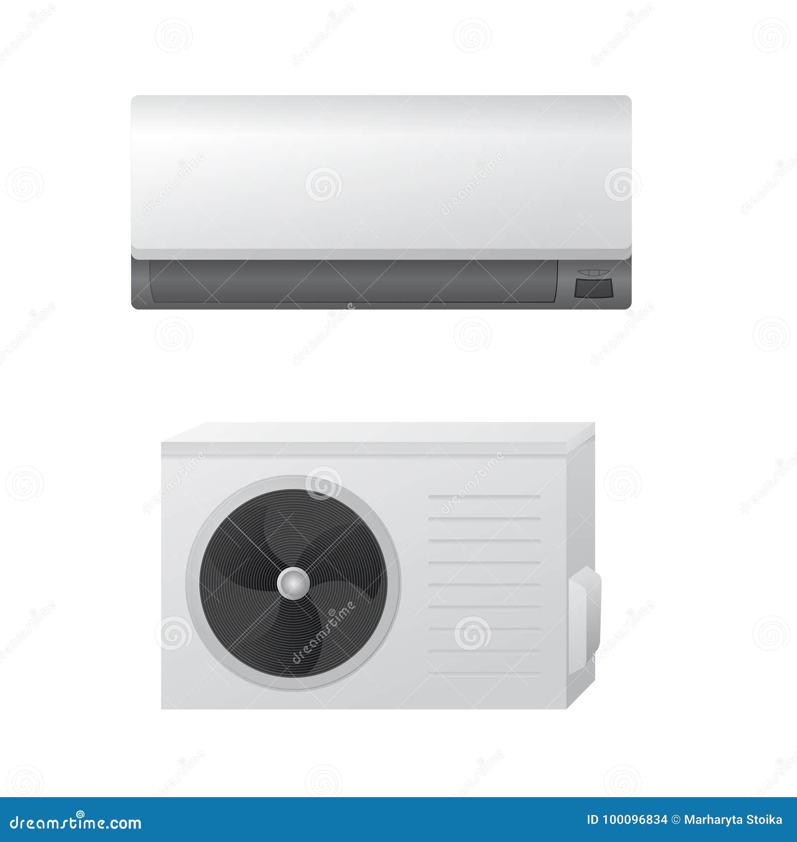 The Air Conditioning Split System. Outdoor and Indoor Unit. Stock ...