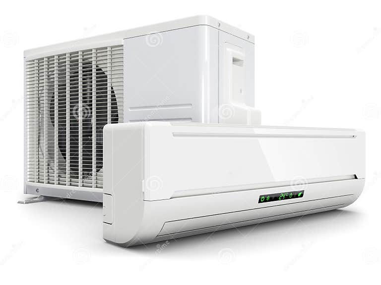 Air Conditioning Split System Stock Illustration - Illustration of ...