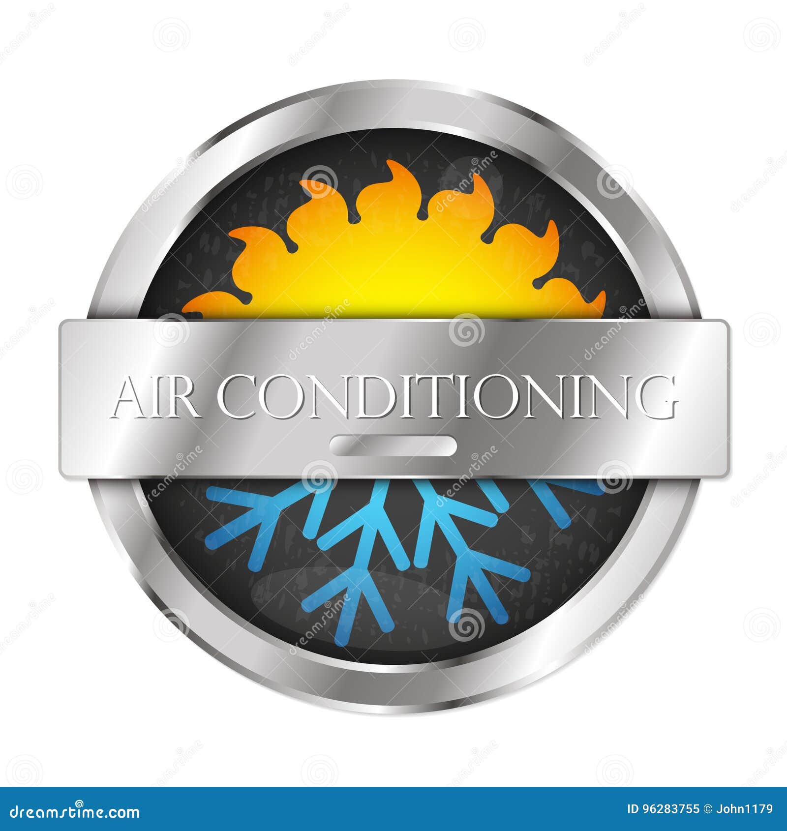 Air Conditioning Sun and Snowflake Stock Vector - Illustration of ...