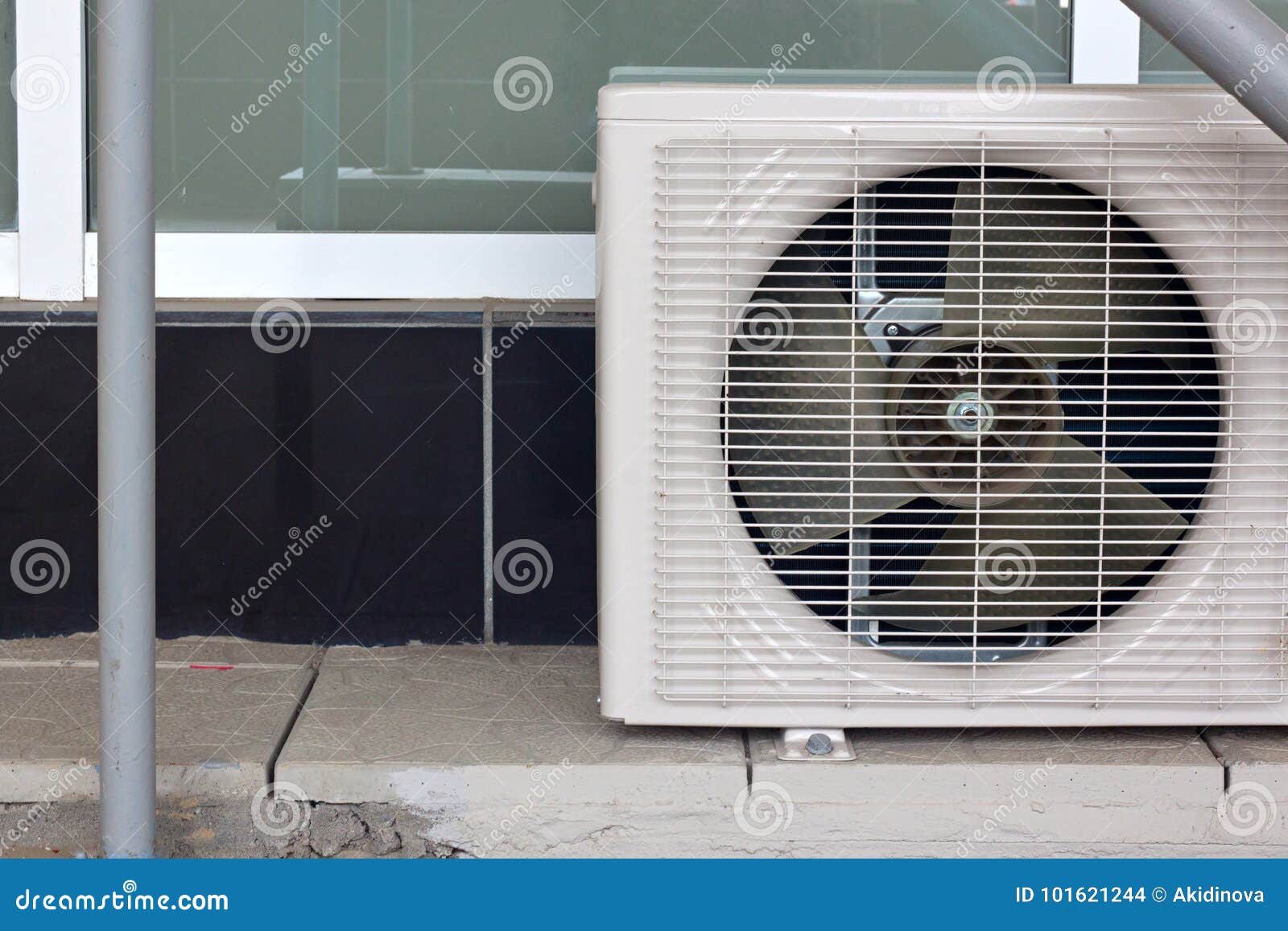 Air Conditioning System Assembled on Top of a Building.. Stock Photo ...
