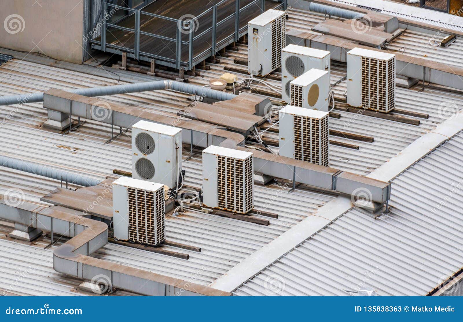 Air Conditioning on the Roof Stock Image - Image of conditioning, cold ...
