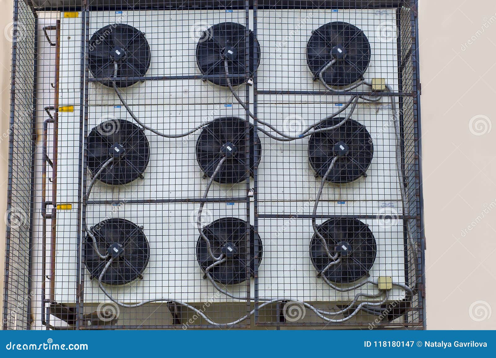 Air Conditioning Systems Hang on the Building Stock Image - Image of ...