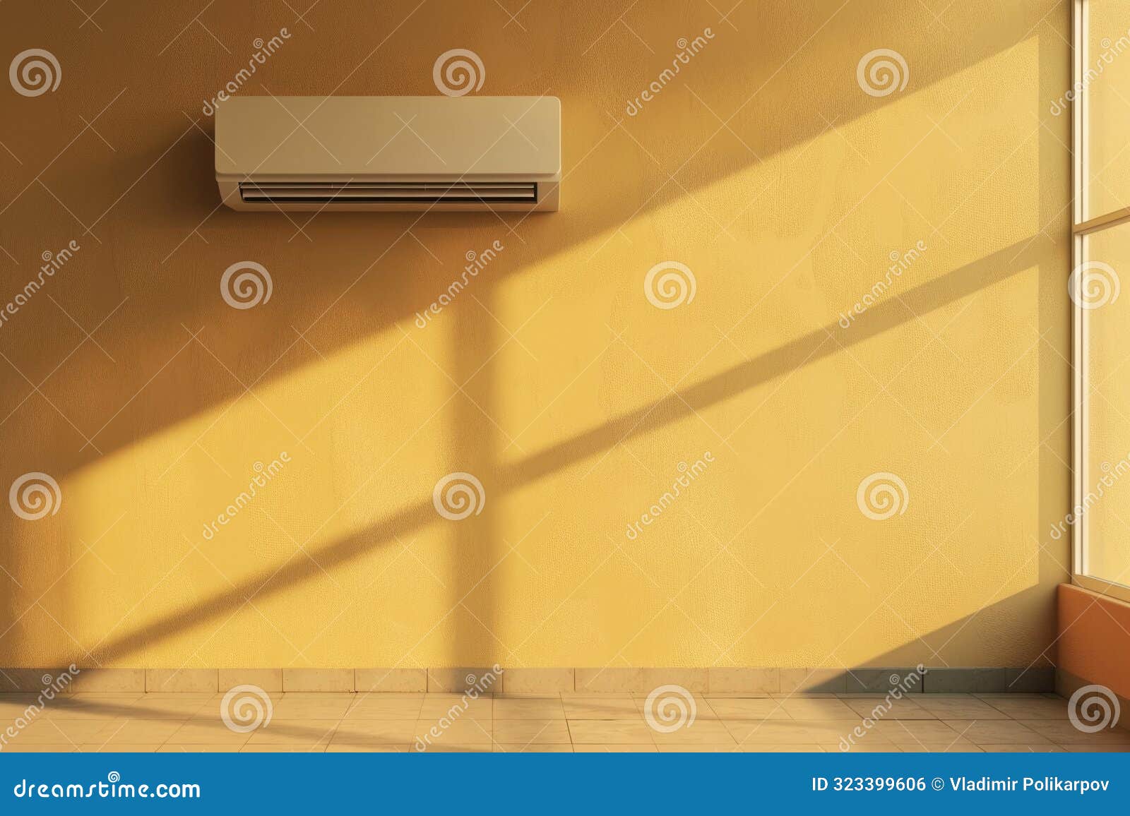 Air Conditioning Unit Installed on Wall Next To Open Window, Ideal for ...
