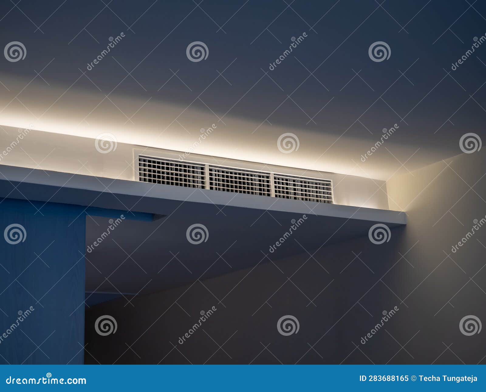 Air Conditioning Wall Mounted Ventilation System on Ceiling in the ...