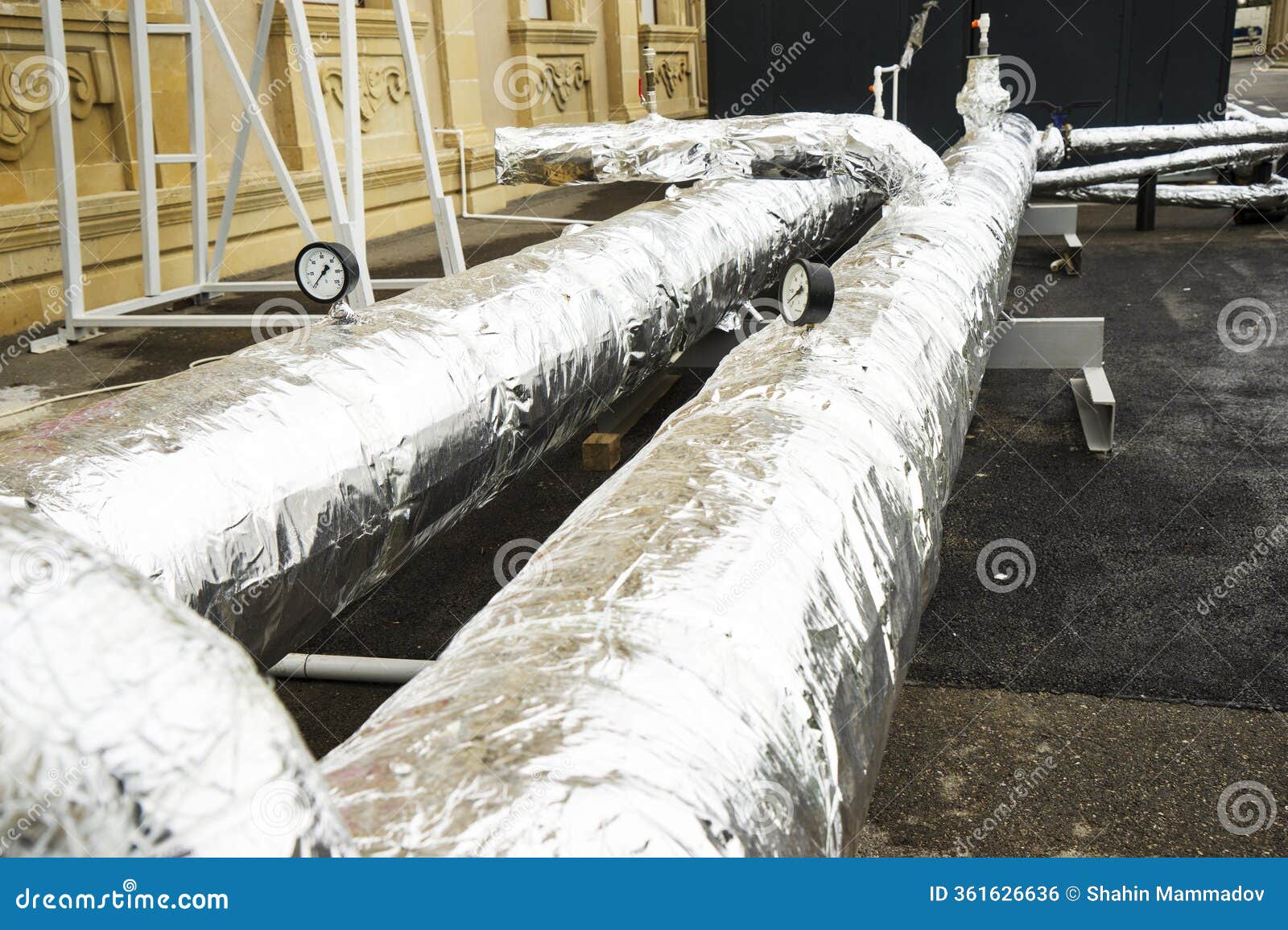 Air Cooled Water Chiller Piping Stock Photo - Image of exchange ...