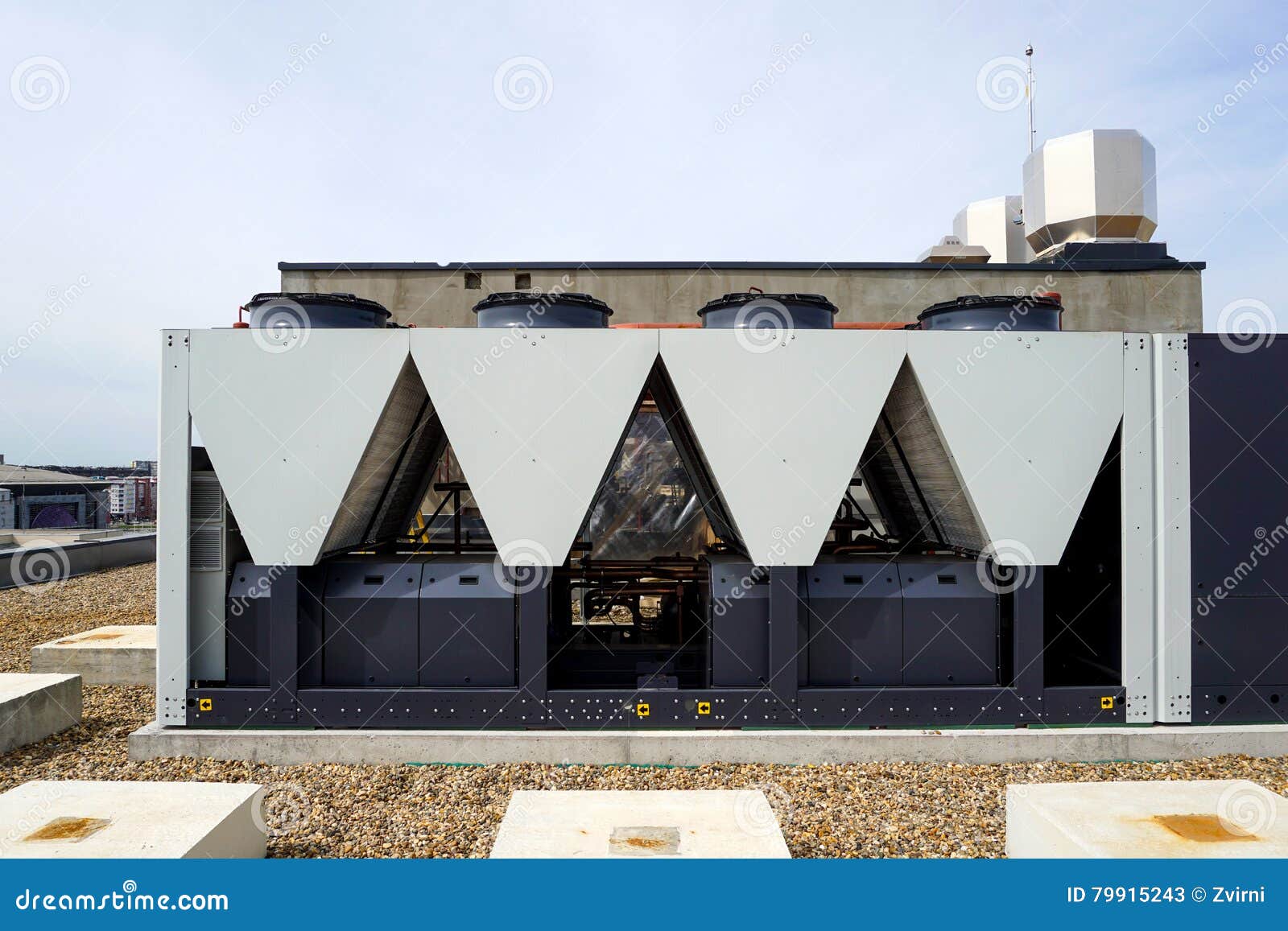HVAC Air Chillers On Rooftop Royalty-Free Stock Photography ...