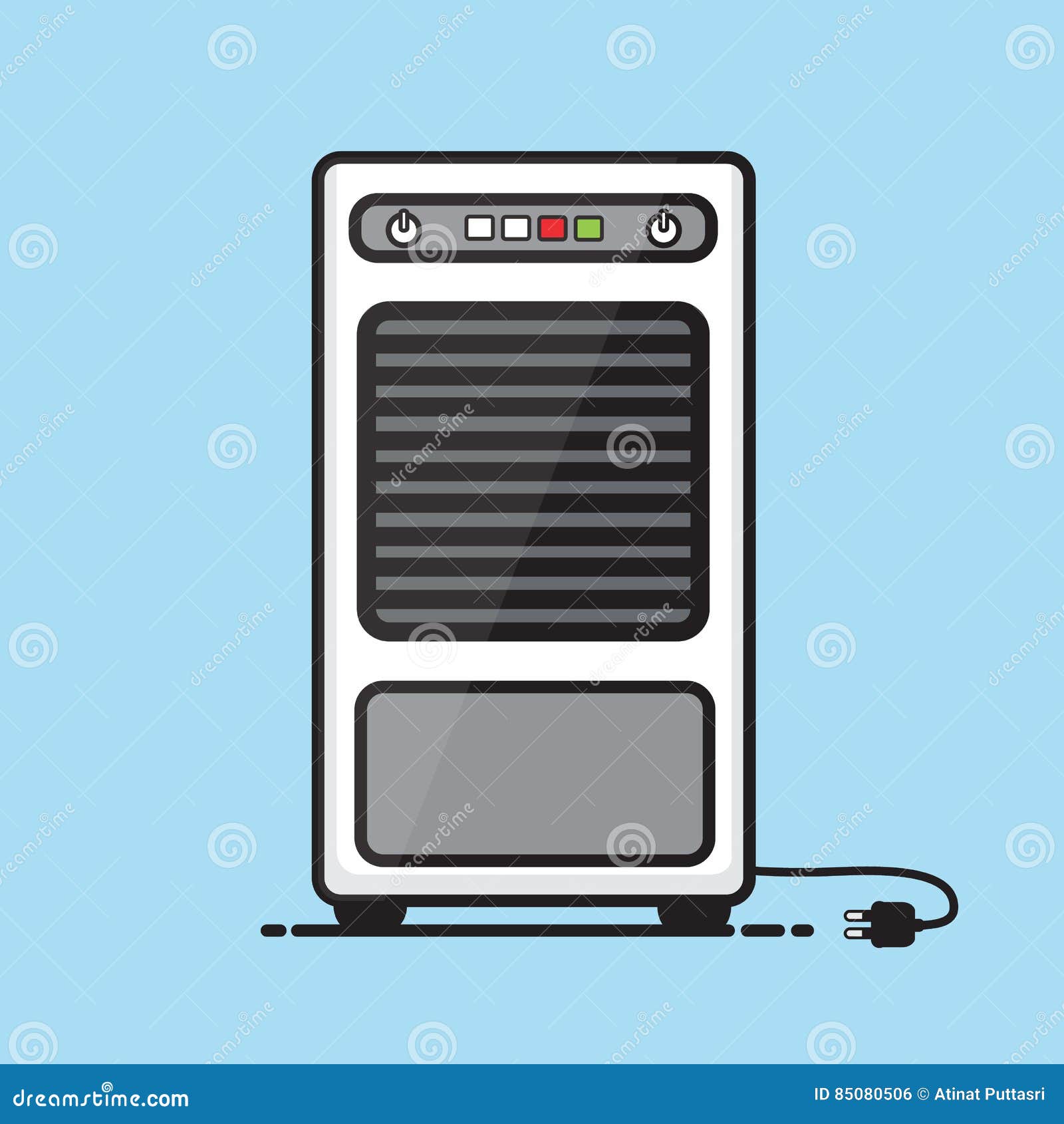 Air Cooler cartoon stock vector. Illustration of ventilator - 85080506