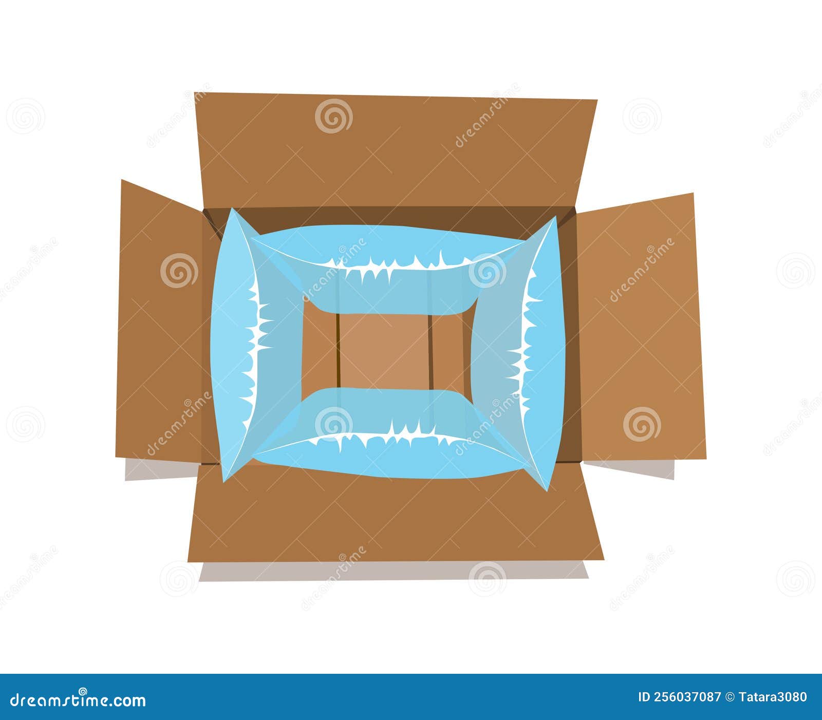 Air Cushion Pillow Bag for Packing with Post Box Stock Vector ...
