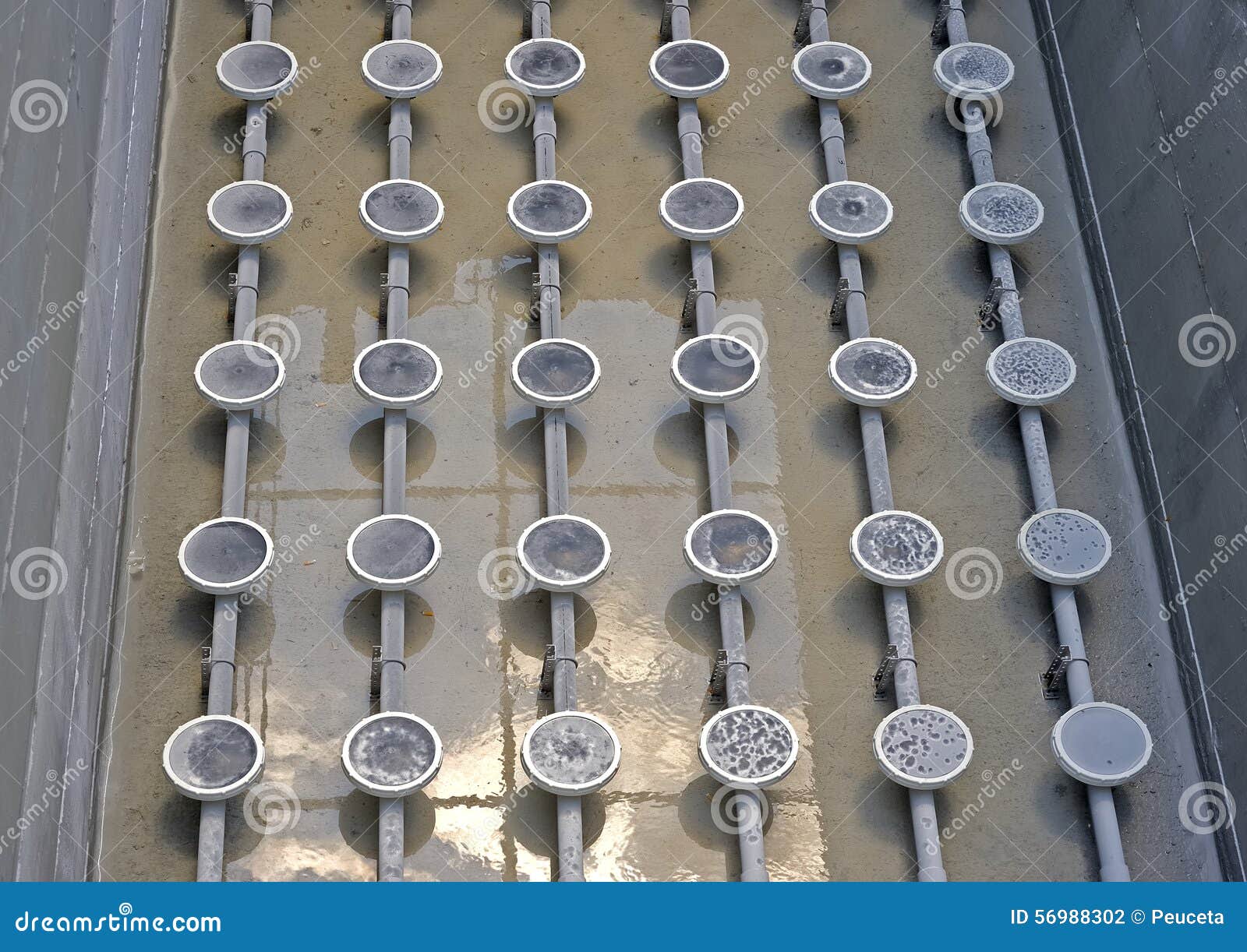 Air Diffuser Undertaking Wastewater Stock Photo - Image of reflection ...