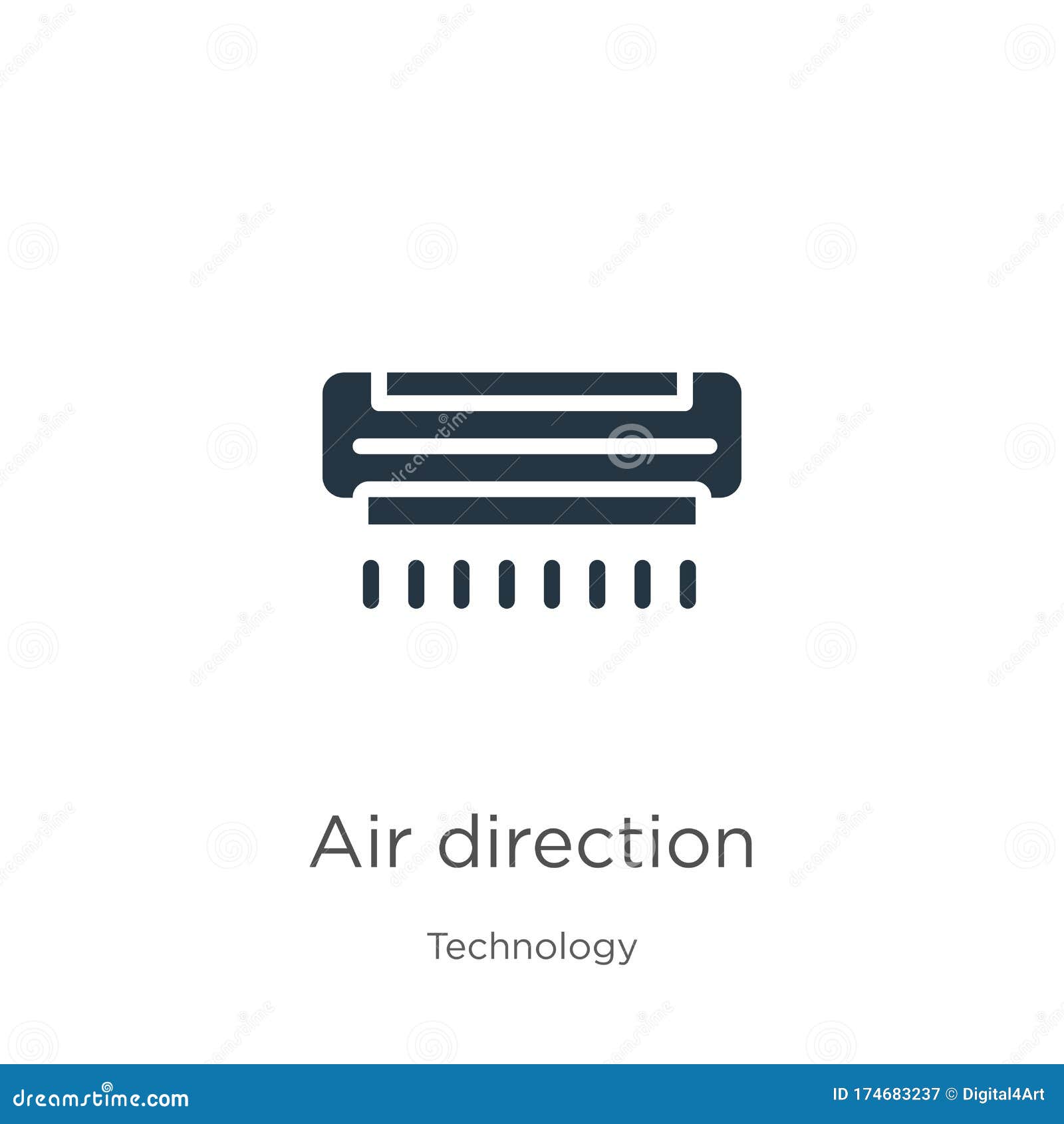 Air Direction Icon Vector. Trendy Flat Air Direction Icon from ...