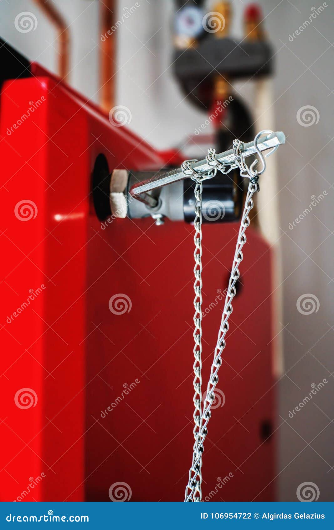 Air-draft Regulator with Chain for Automatic Adjustment Stock Photo ...