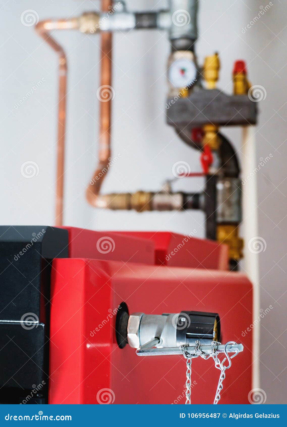 Air-draft Regulator with Chain for Automatic Adjustment Stock Image ...