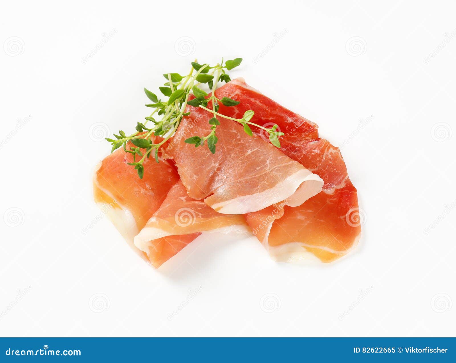 Air dried ham with thyme stock image. Image of pork, meat - 82622665