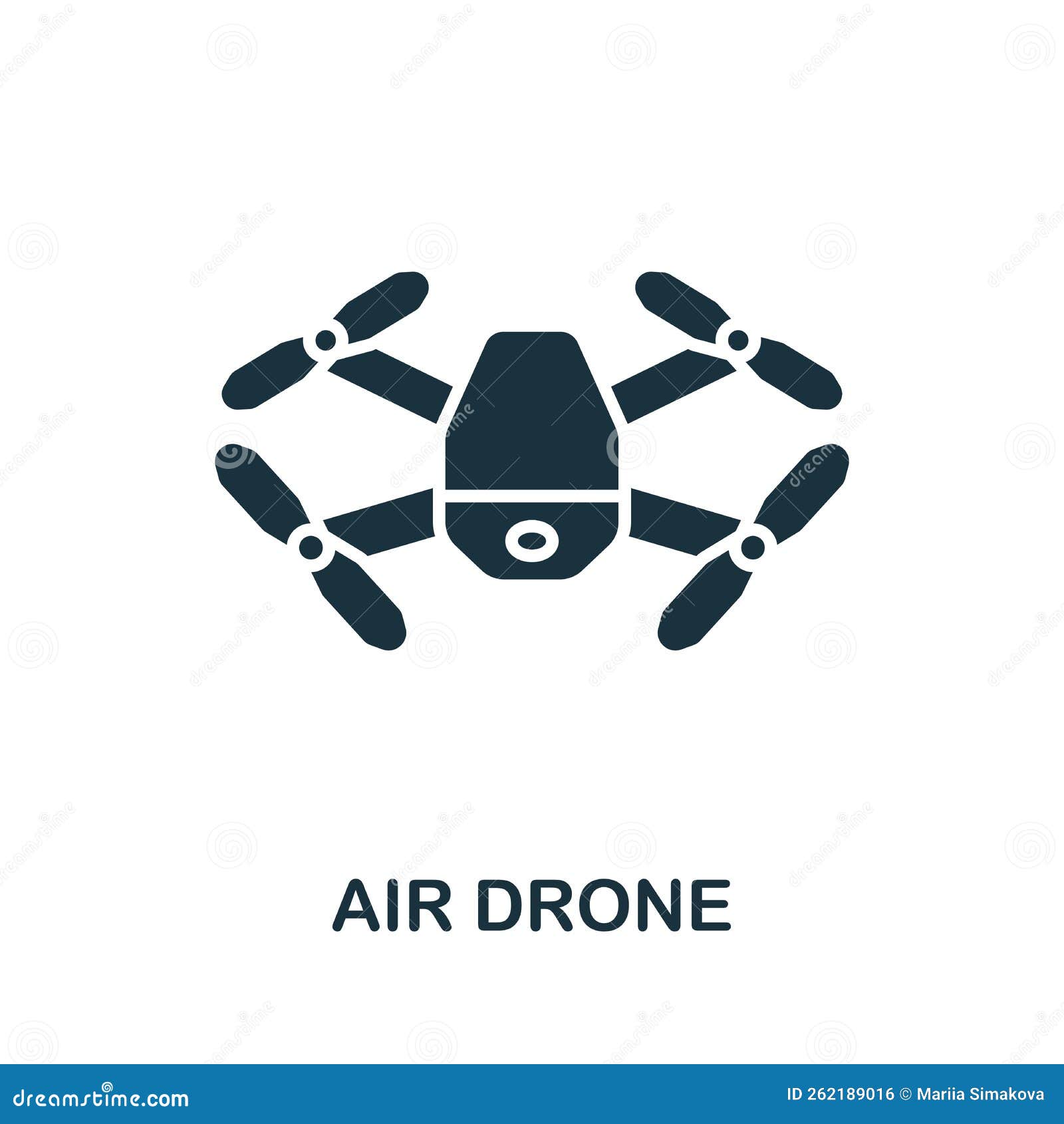 Air Drone Icon. Monochrome Simple Smart Technology Icon for Templates ...