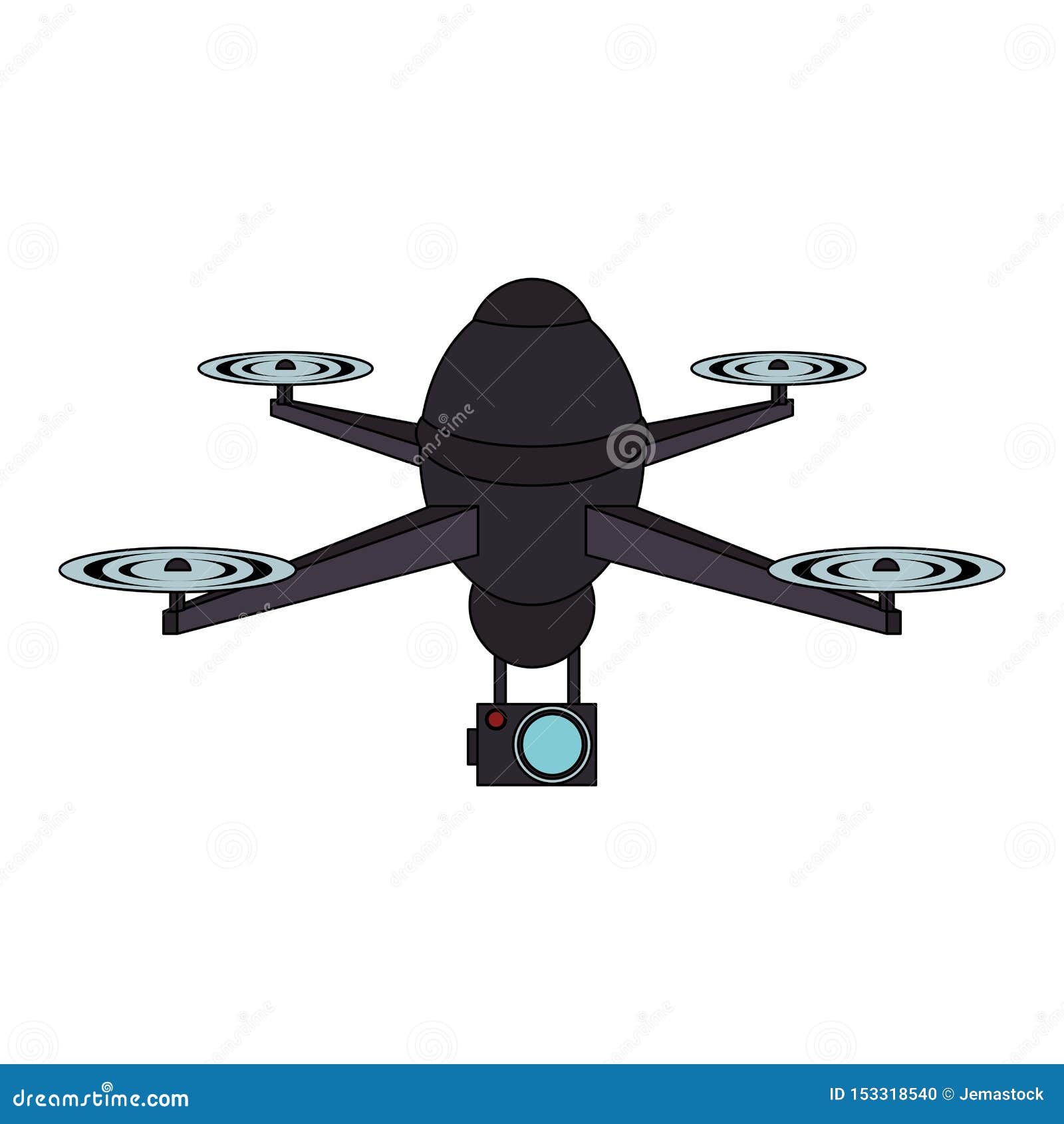 Air Drone Remote Control Cartoon Stock Vector - Illustration of motion ...