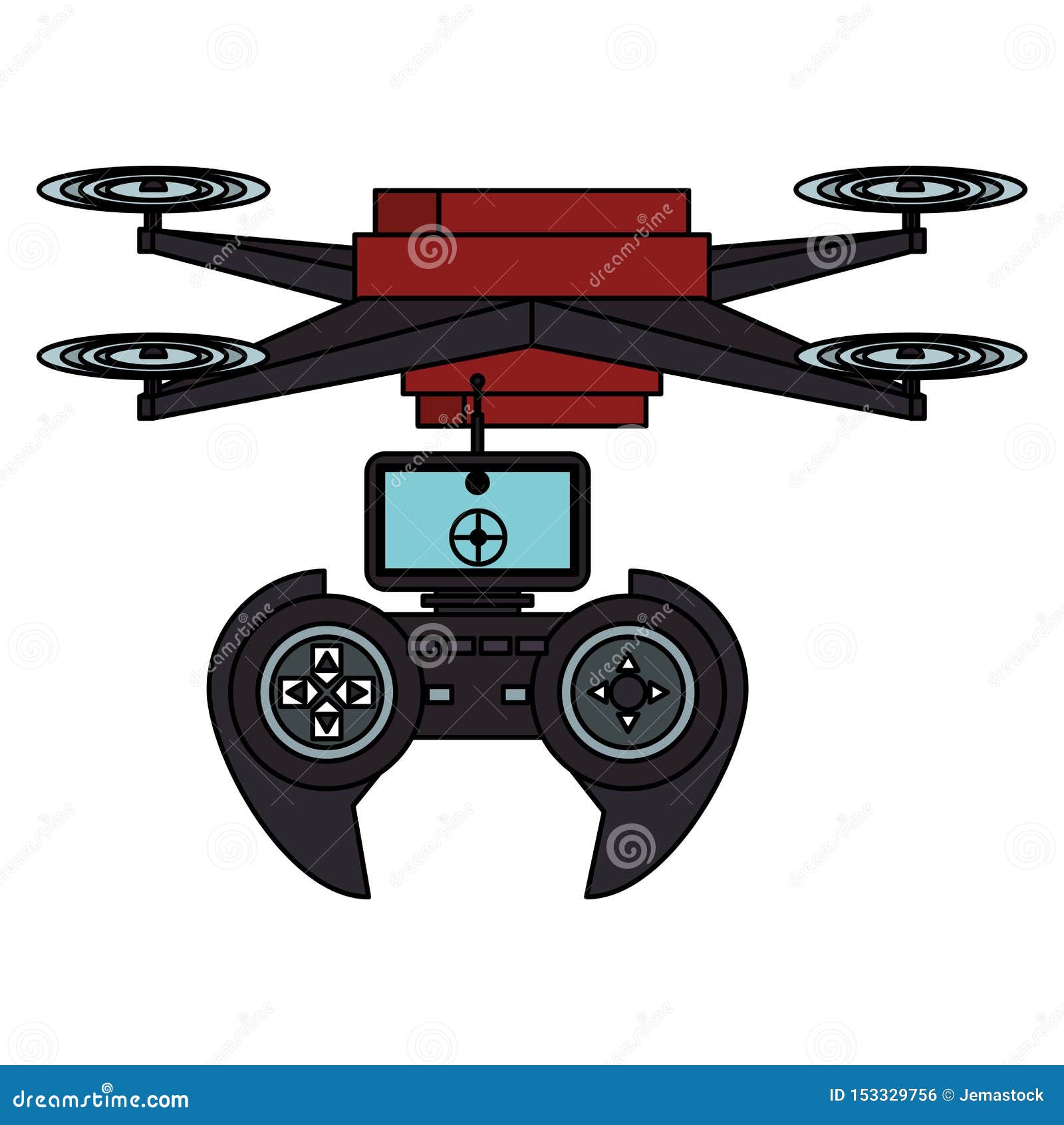Air Drone Remote Control Cartoon Stock Vector - Illustration of ...