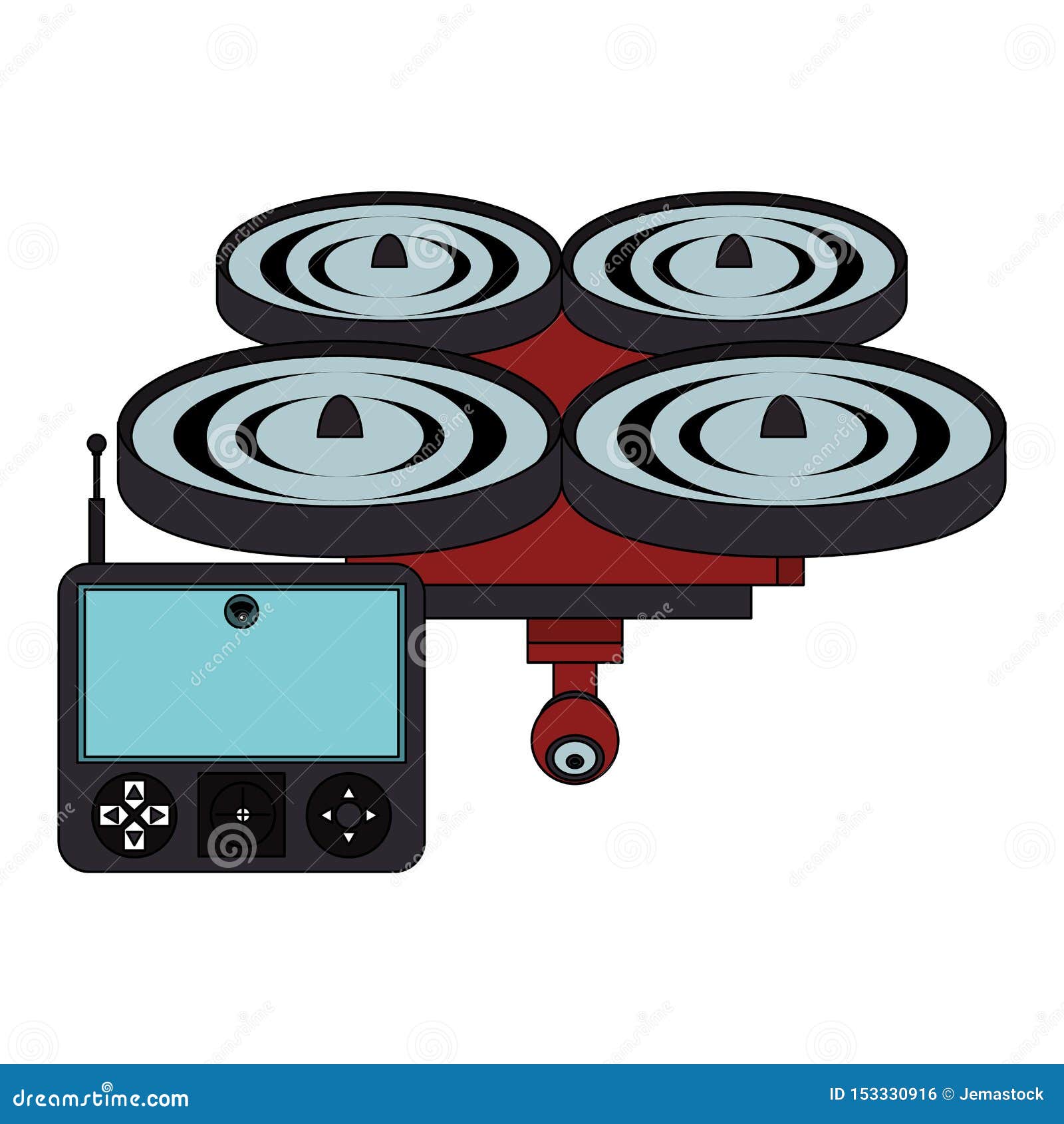 Air Drone Remote Control Cartoon Stock Vector - Illustration of ...