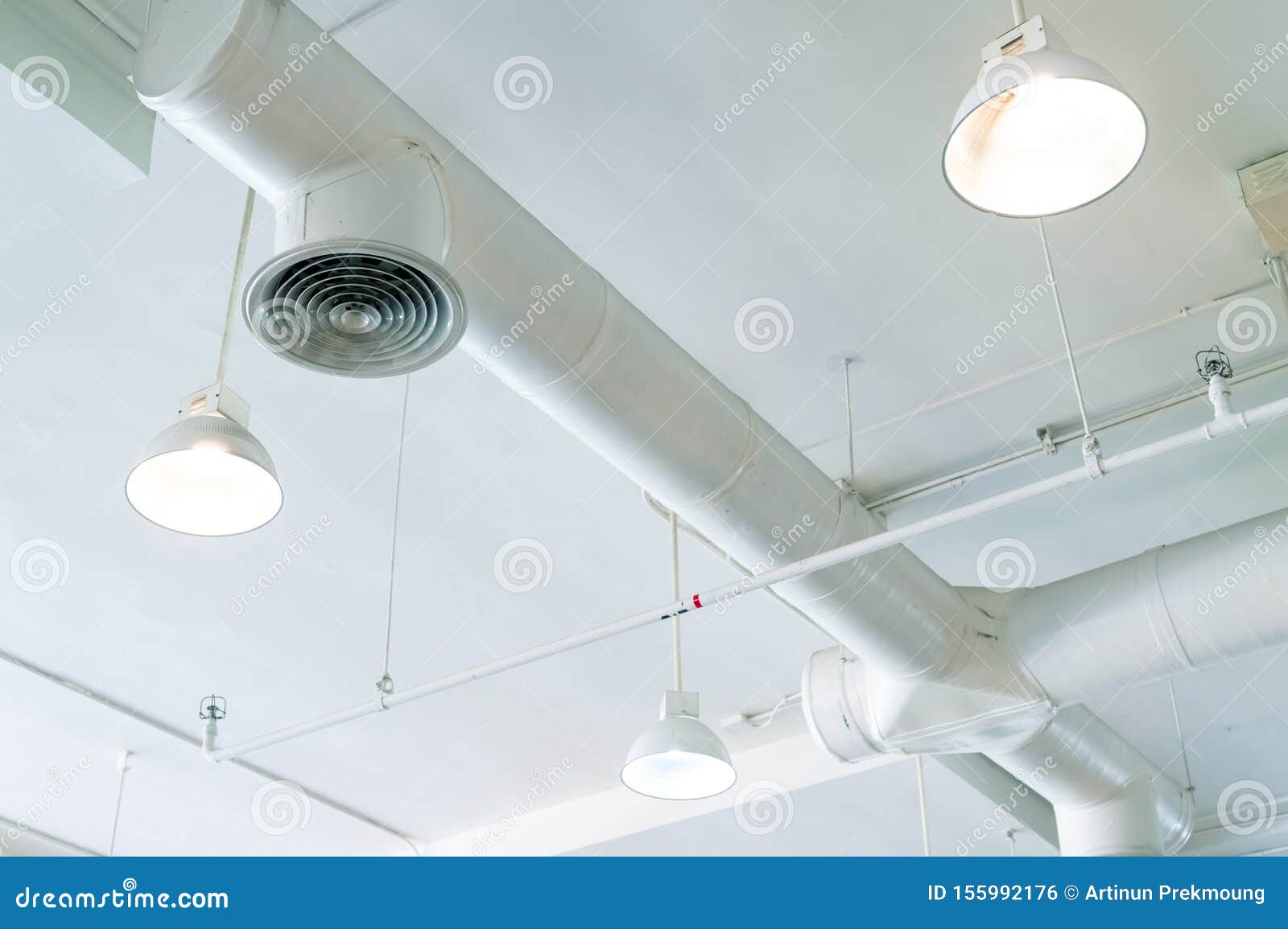 Air Duct, Automatic Fire Sprinkler Safety System. Fire Protection And ...