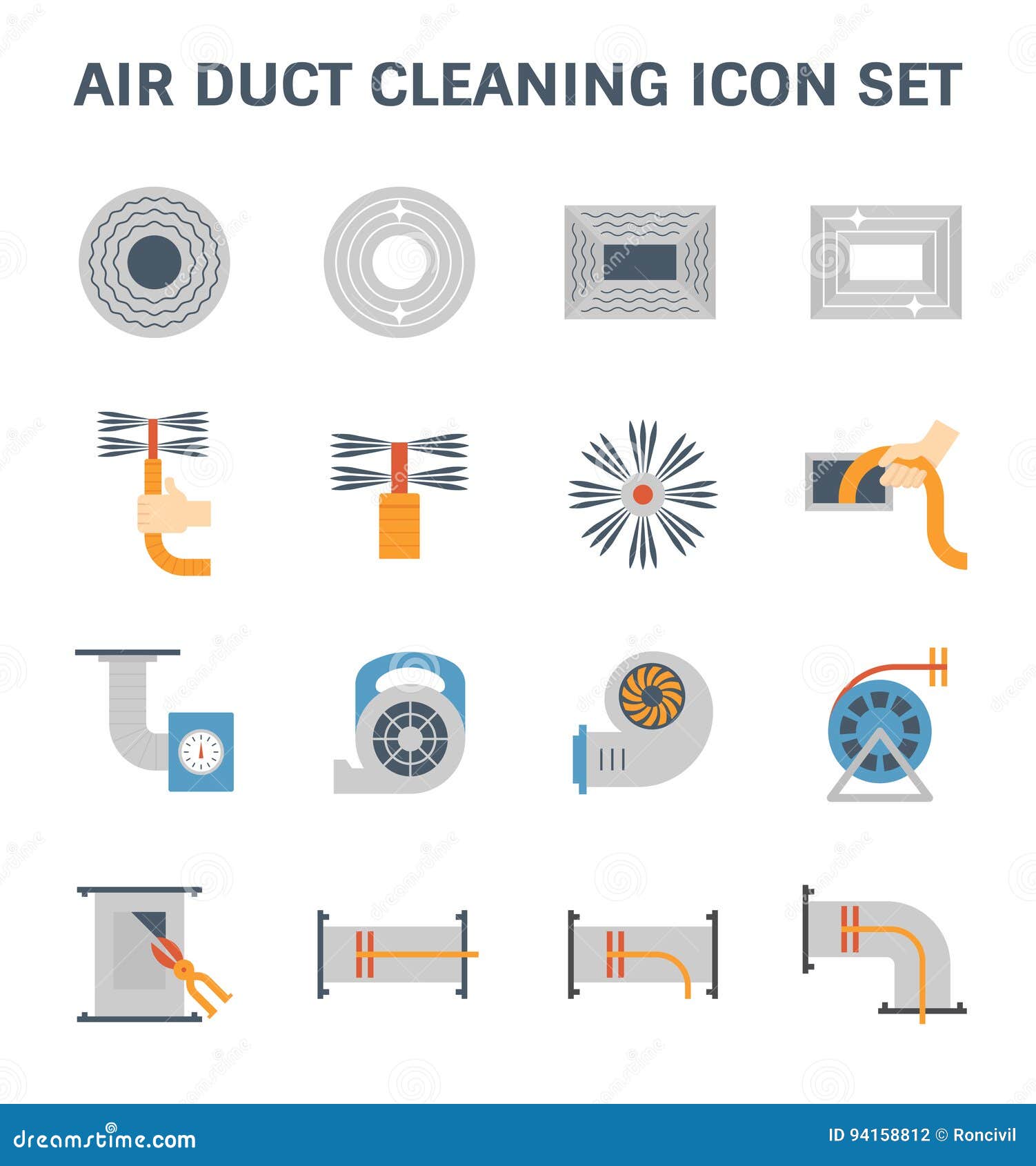 Duct Cleaning Icon Cartoon Vector | CartoonDealer.com #179954919