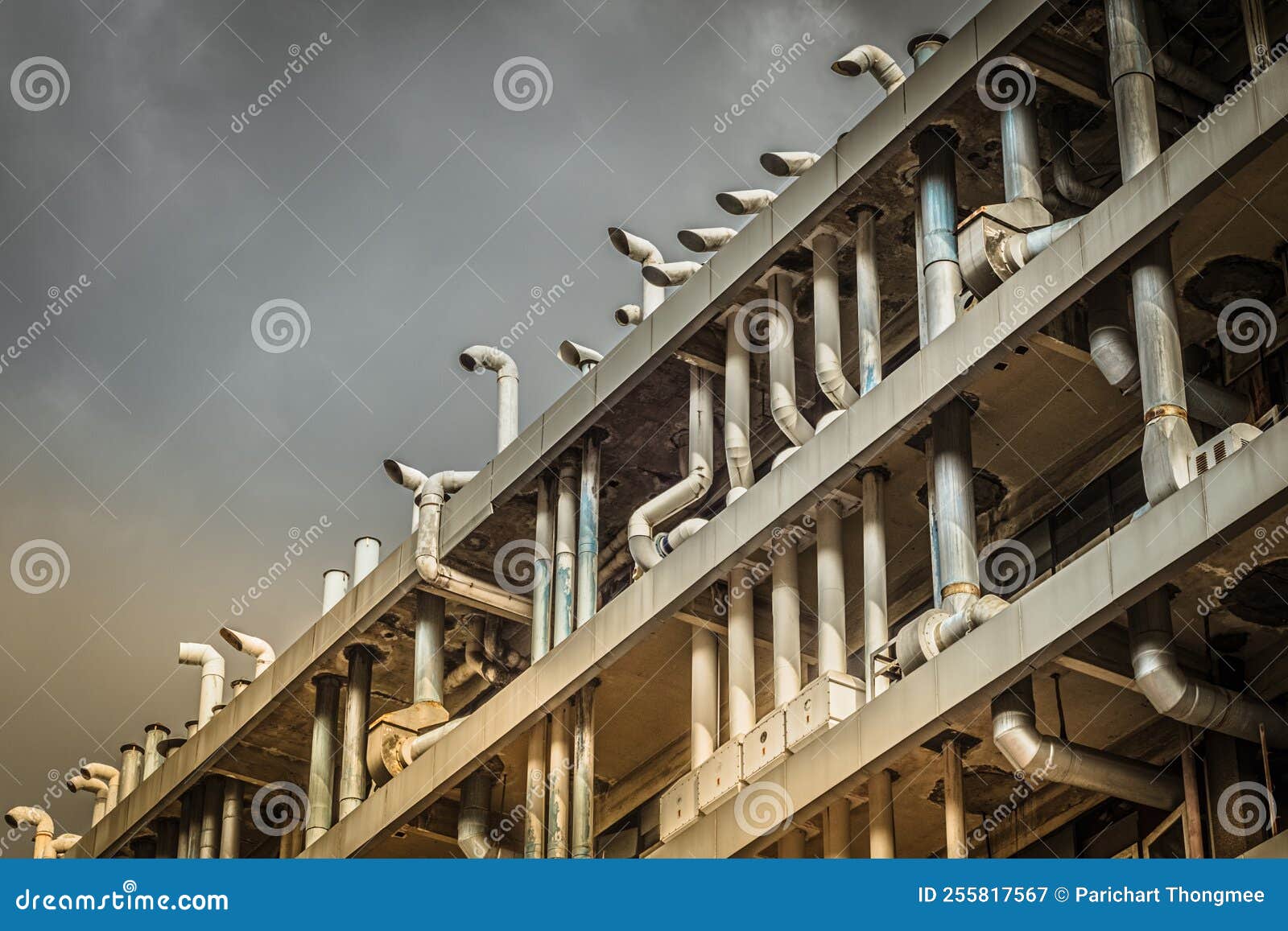 Air Duct, Air Conditioner Pipe, Wiring Pipe, And Fire Sprinkler System ...