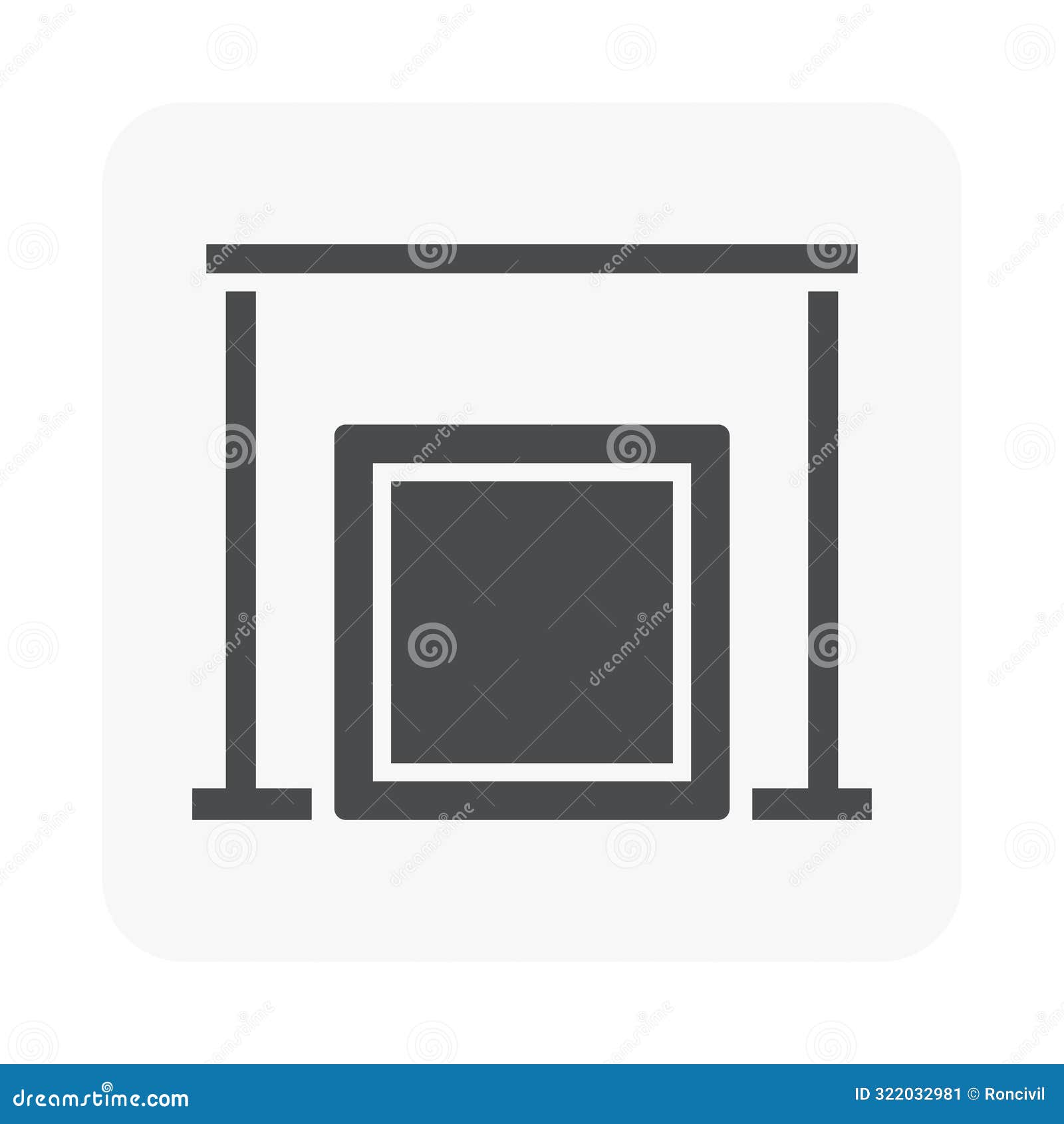 Air Duct Hanger Vector Icon, Black Silhouette Stock Vector ...