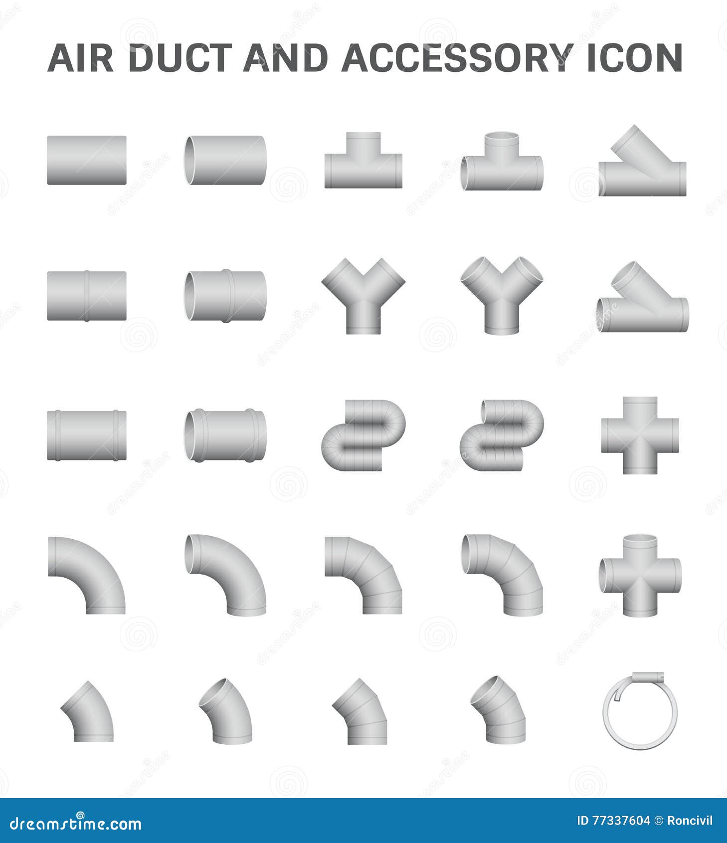 Air Duct Icon stock vector. Illustration of aluminium - 77337604