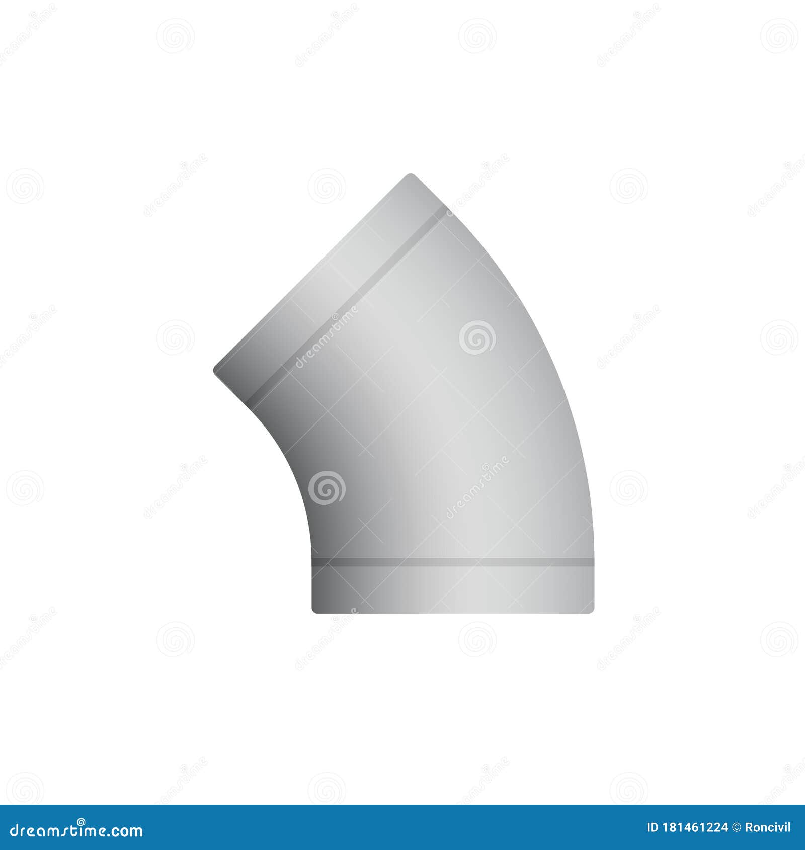 Air duct pipe stock vector. Illustration of duct, aluminium - 181461224