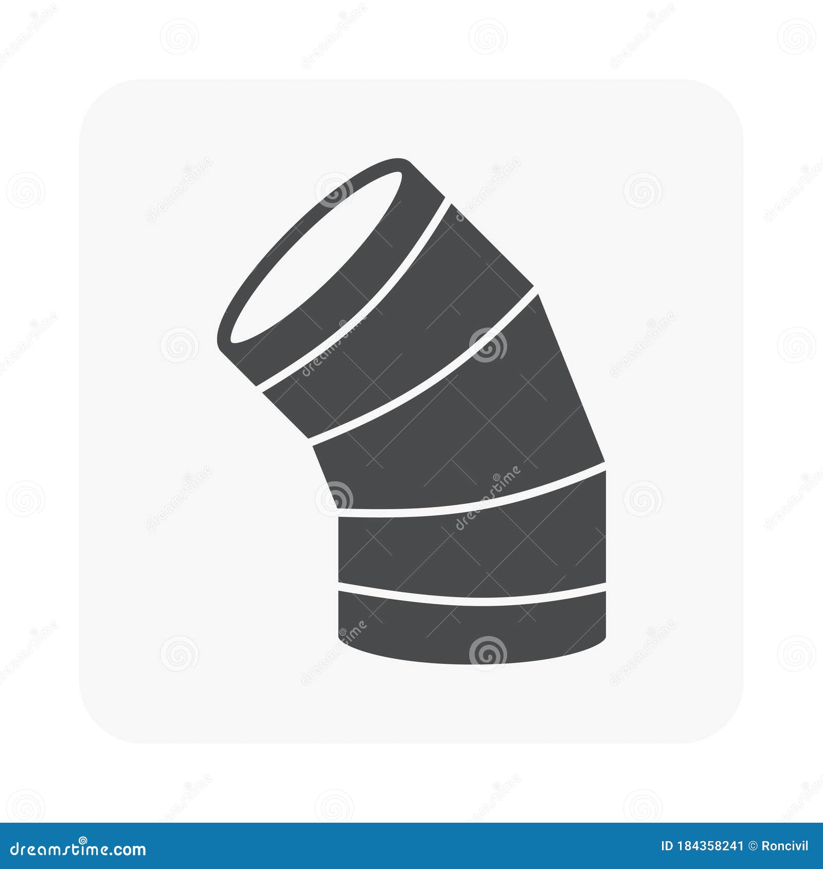 Air duct pipe icon stock vector. Illustration of ducting - 184358241