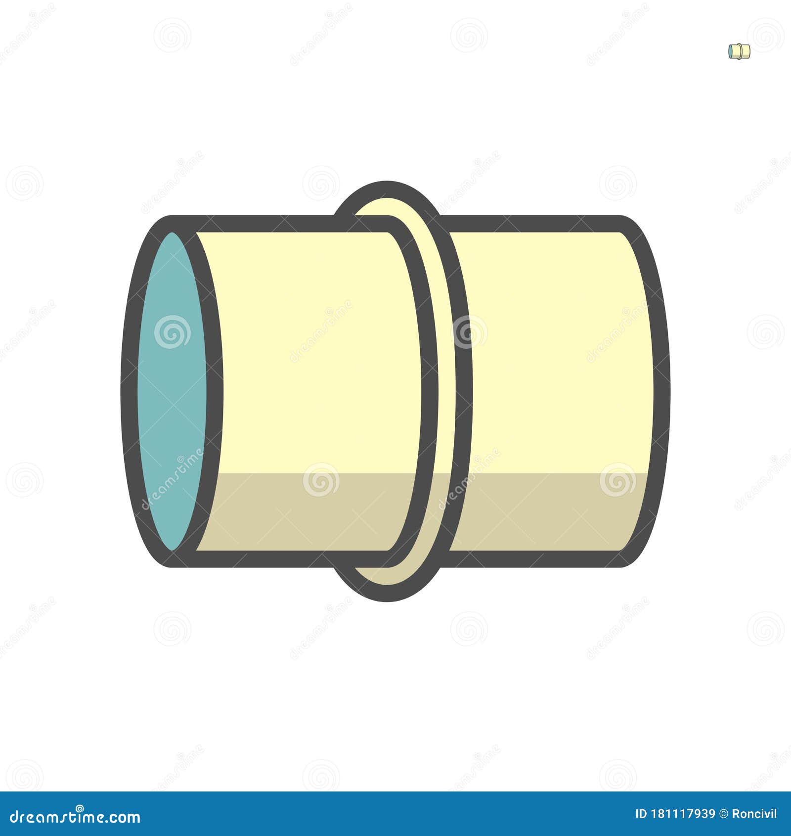 Air duct pipe vector icon stock vector. Illustration of industrial ...