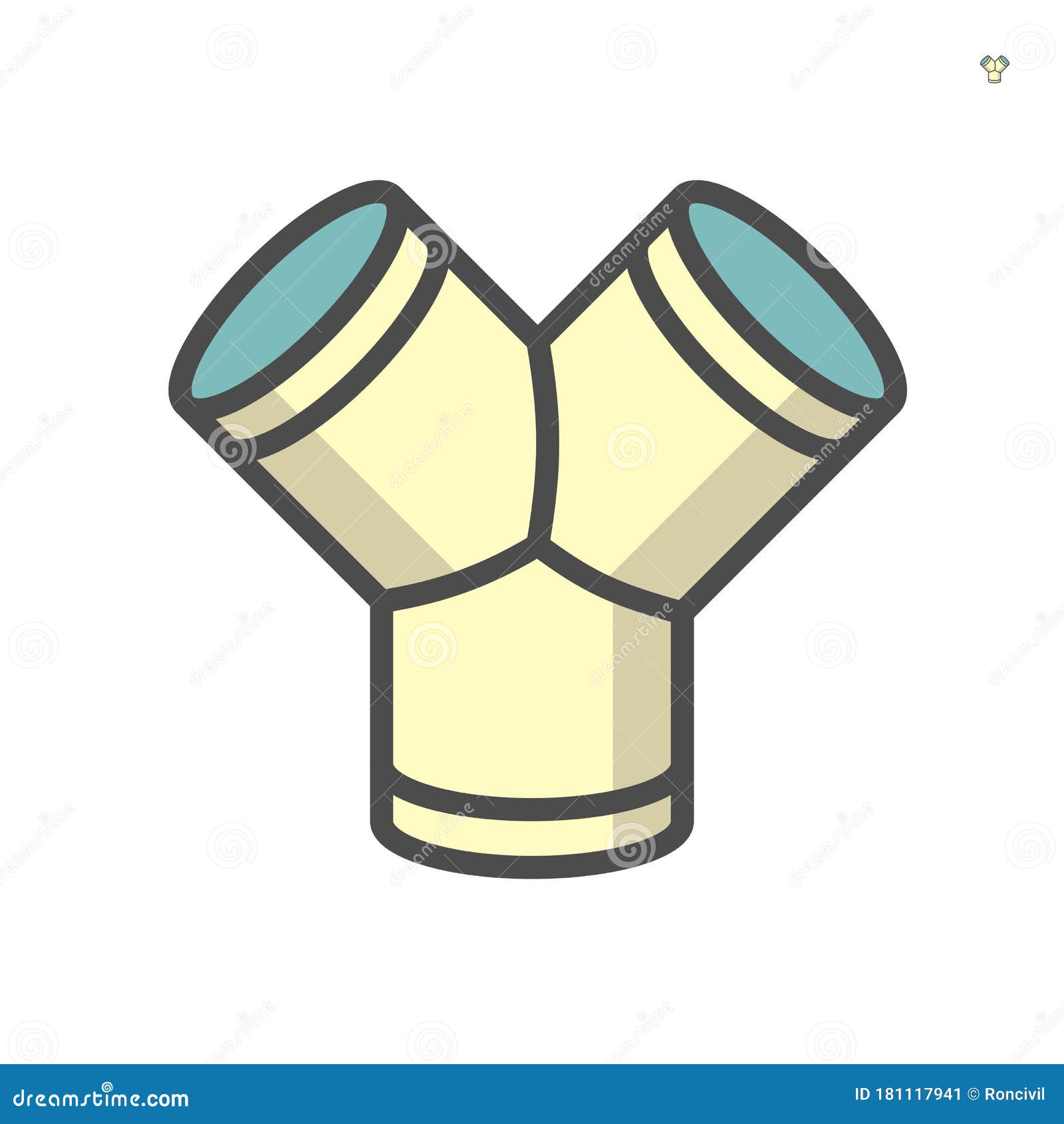 Air duct pipe vector icon stock vector. Illustration of metal - 181117941